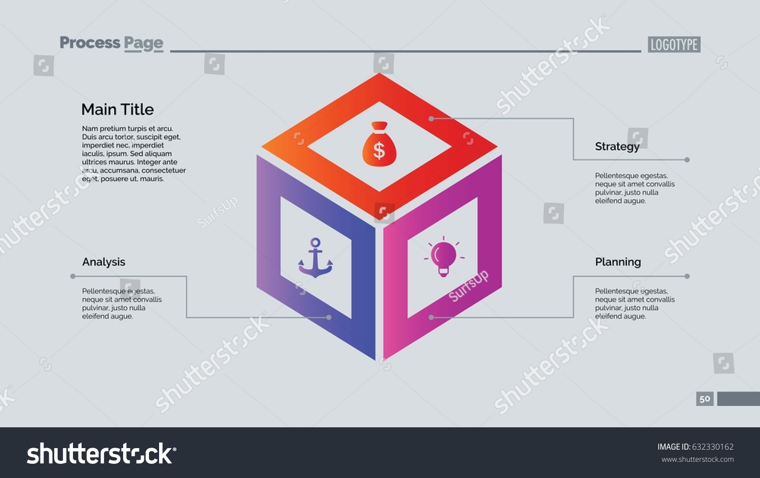 Cube Diagram Slide Template: เวกเตอร์สต็อก (ปลอดค่าลิขสิทธิ์) 632330162 ...