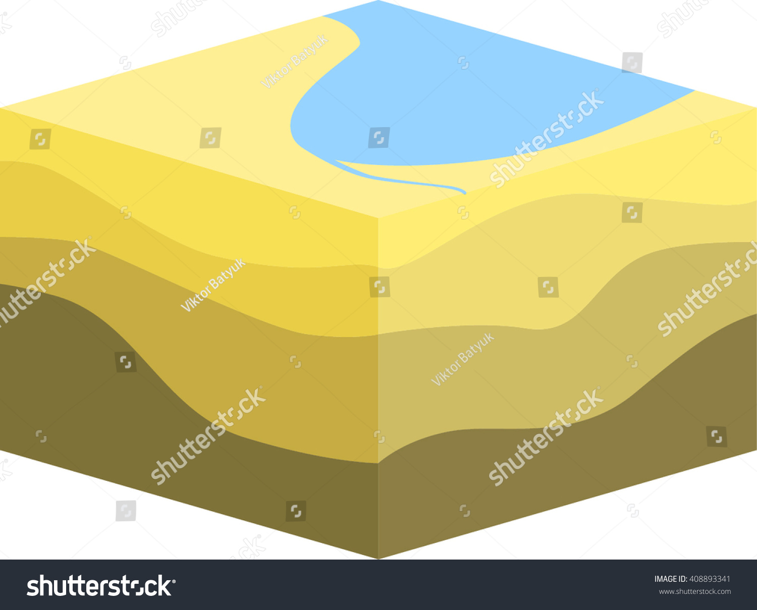 Cube Ground Different Layers Stock Vector (Royalty Free) 408893341 ...