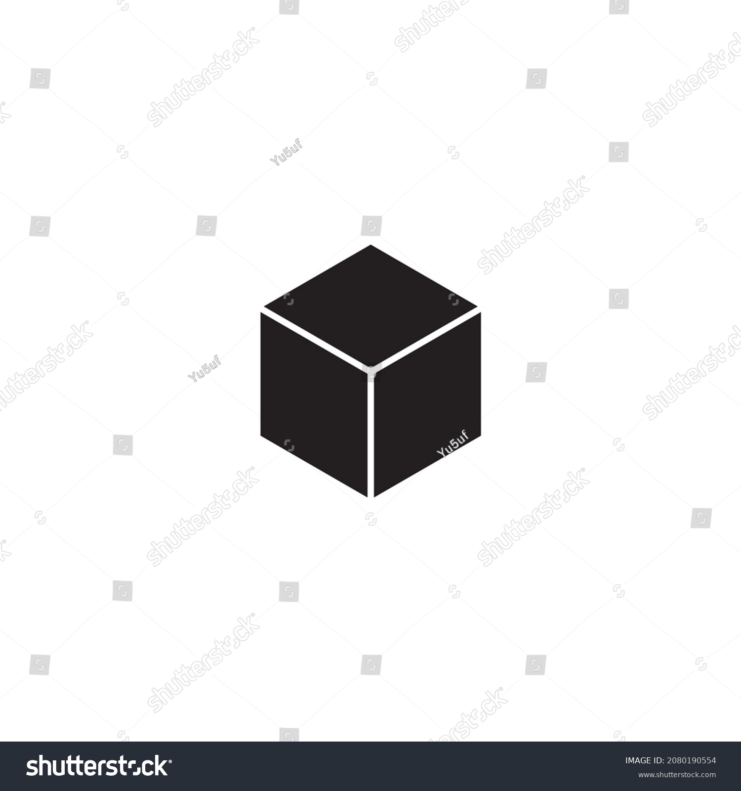 Cube Symbol Simple Logo Vector Stock Vector (Royalty Free) 2080190554 ...