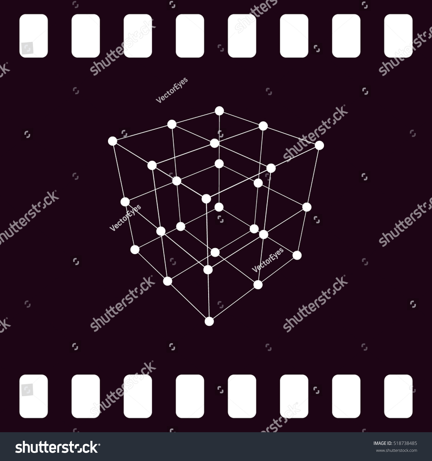 Cube Lines Dots Vector Illustration Stock Vector (Royalty Free ...