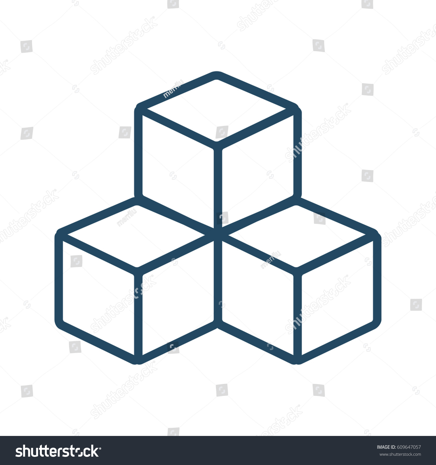 Cubes Vector Icon Meaning Project Modules: vector de stock (libre de ...