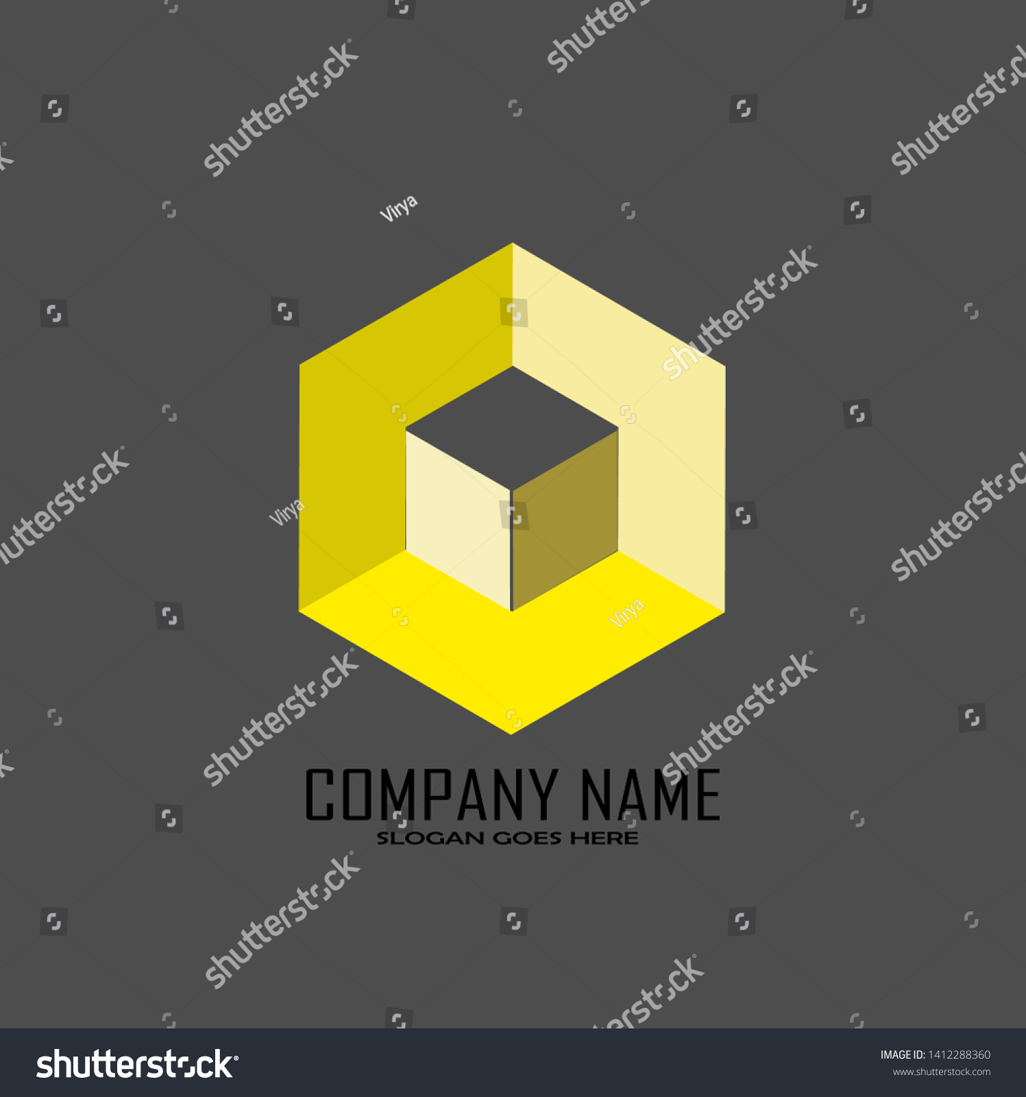 Cubic Logo Images Design Vector Stock Vector (Royalty Free) 1412288360