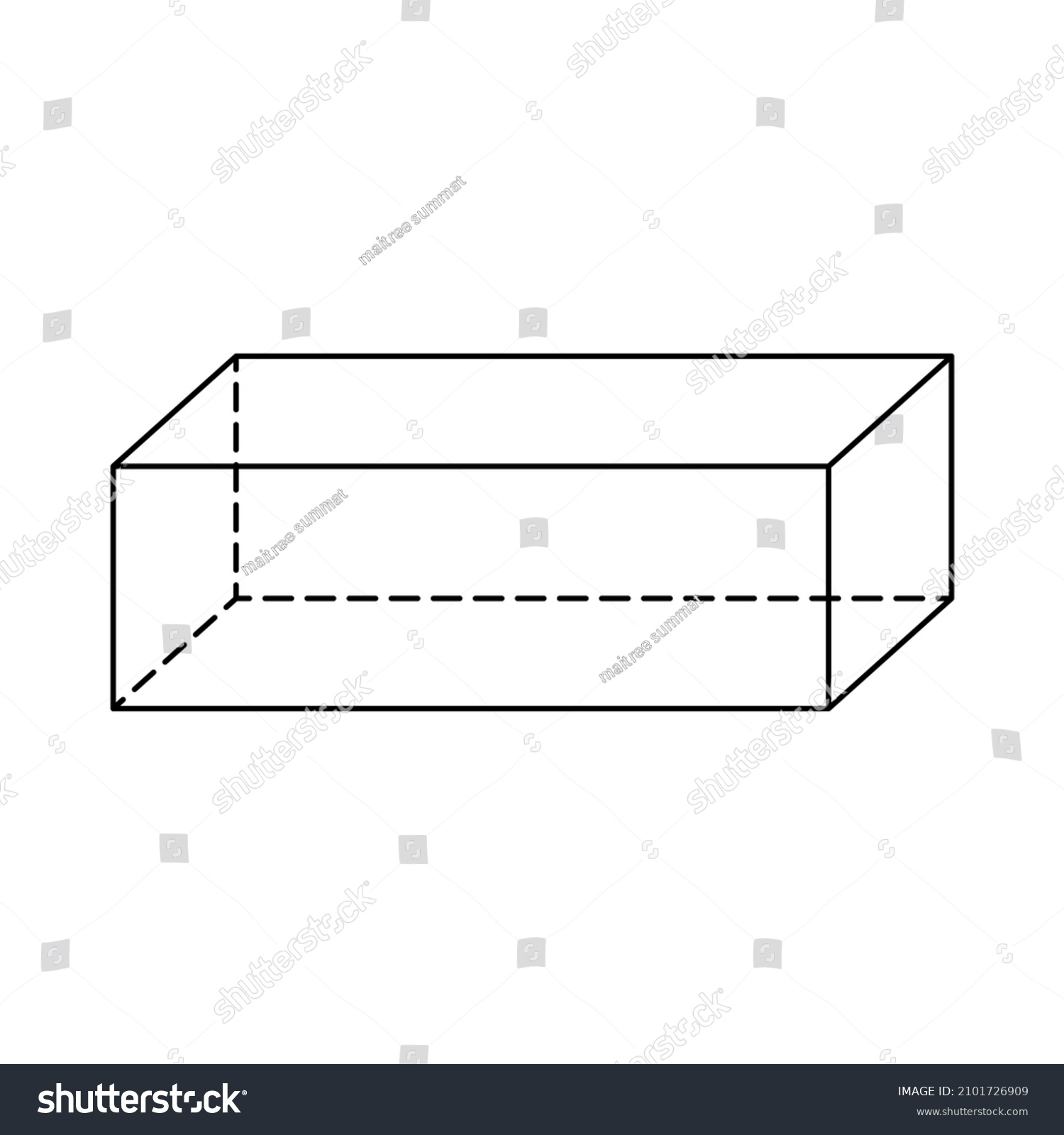 Cubic Square On White Background Stock Vector (Royalty Free) 2101726909