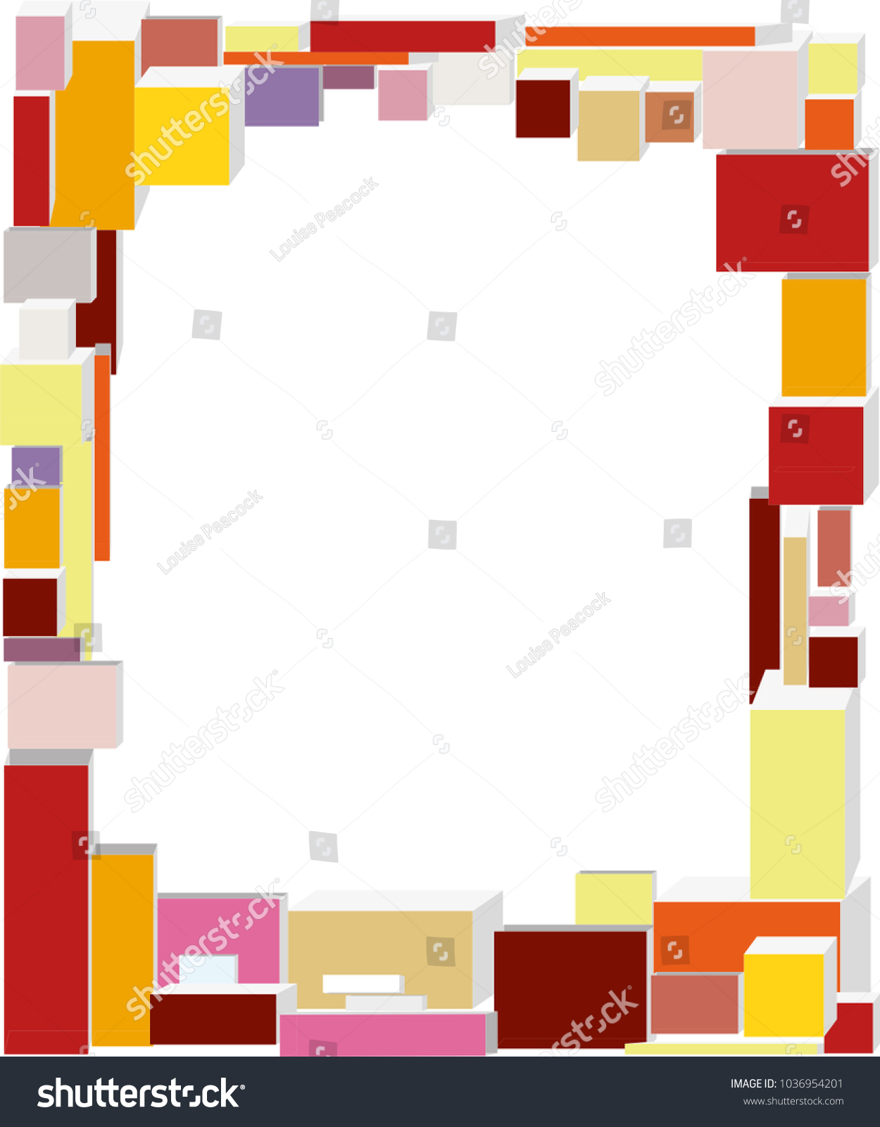 Cubic Vector Art Frame Border Saturated: vector de stock (libre de ...