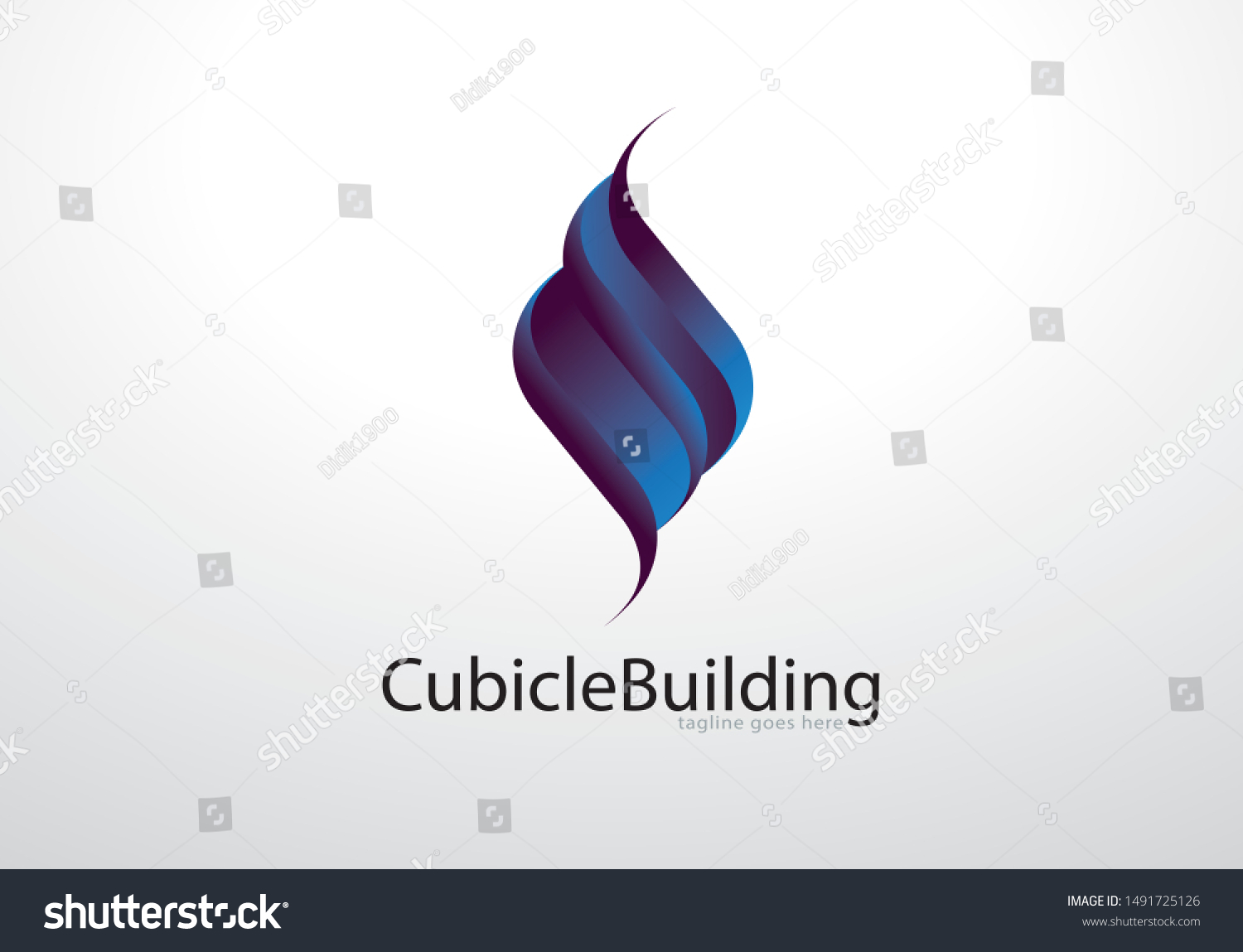 Cubicle Building Creative Design Logo Stock Vector (Royalty Free ...