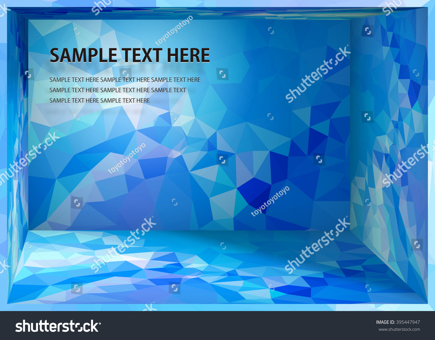 Cubism Background Bright Blue Depth Space Stock Vector (Royalty Free ...
