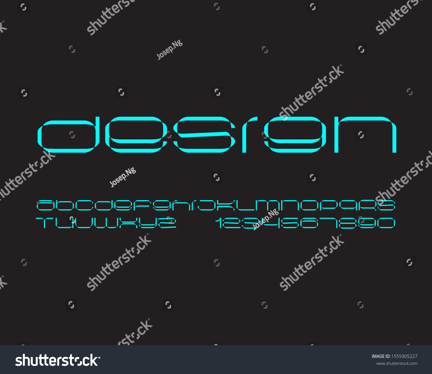 Cubism Designer Font Set Vector Format Stock Vector (Royalty Free ...
