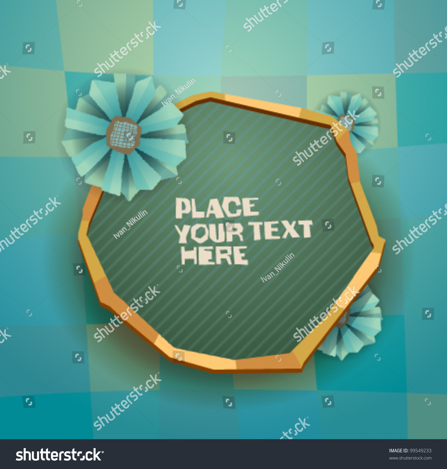 Cubism Floral Vector Frame 07 Stock Vector (Royalty Free) 99549233 ...