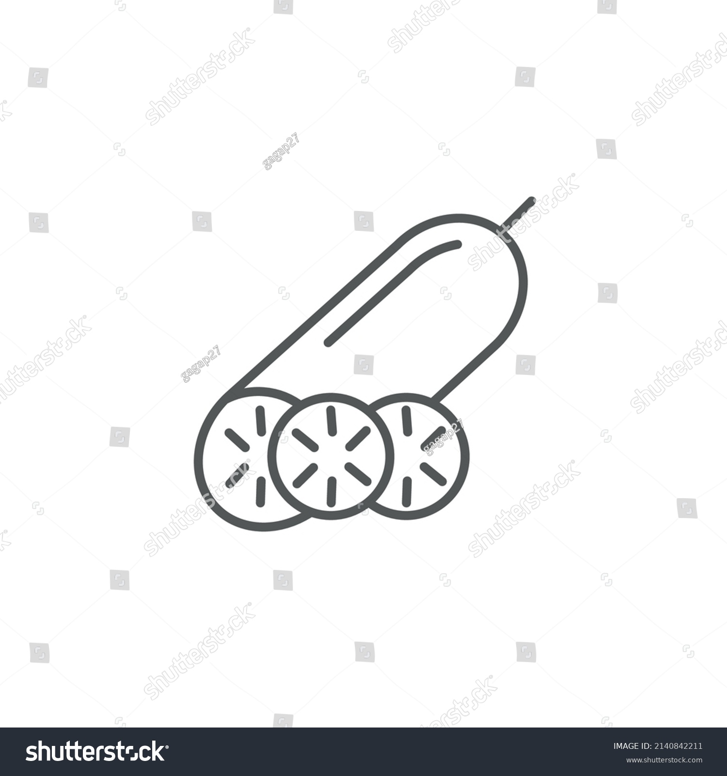 Cucumber Icons Symbol Vector Elements Infographic Stock Vector (Royalty ...