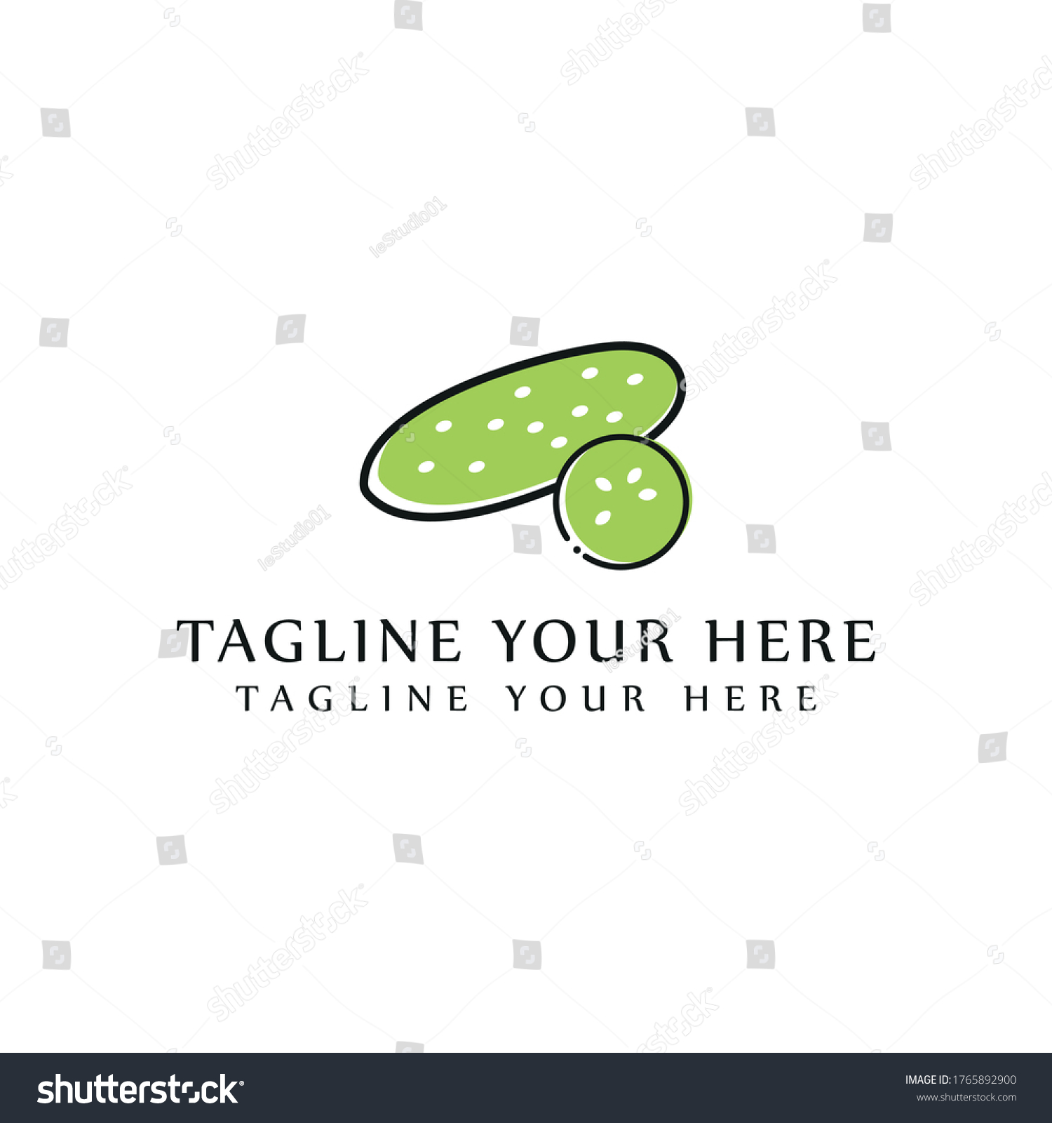 Cucumber Logo Vector Design Vegetable Logo Stock Vector (Royalty Free ...