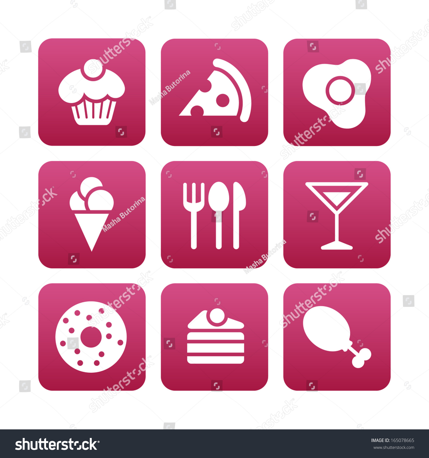 Culinary Icons Stock Vector (Royalty Free) 165078665