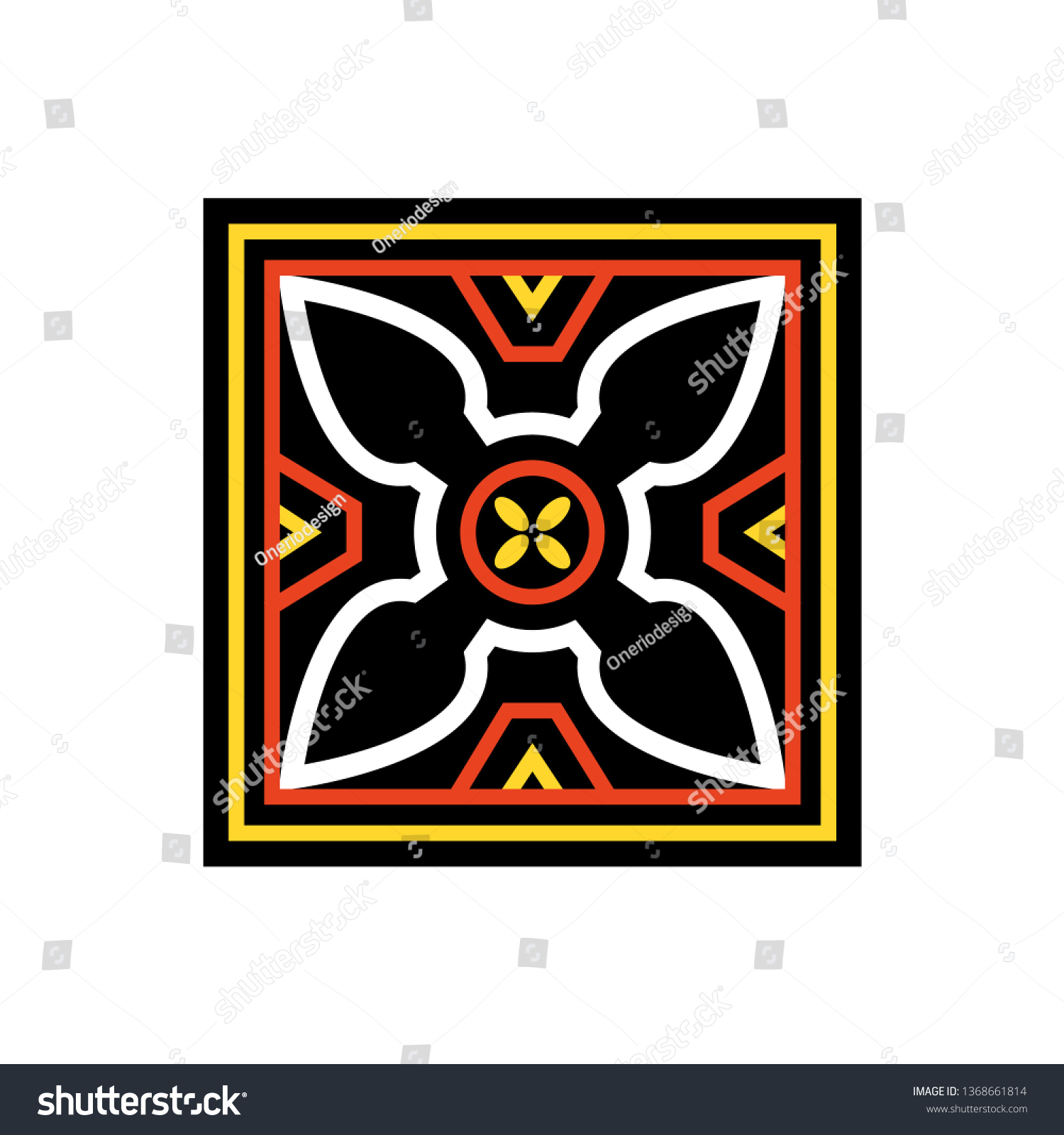 Culture Art Pattern Stock Vector (Royalty Free) 1368661814