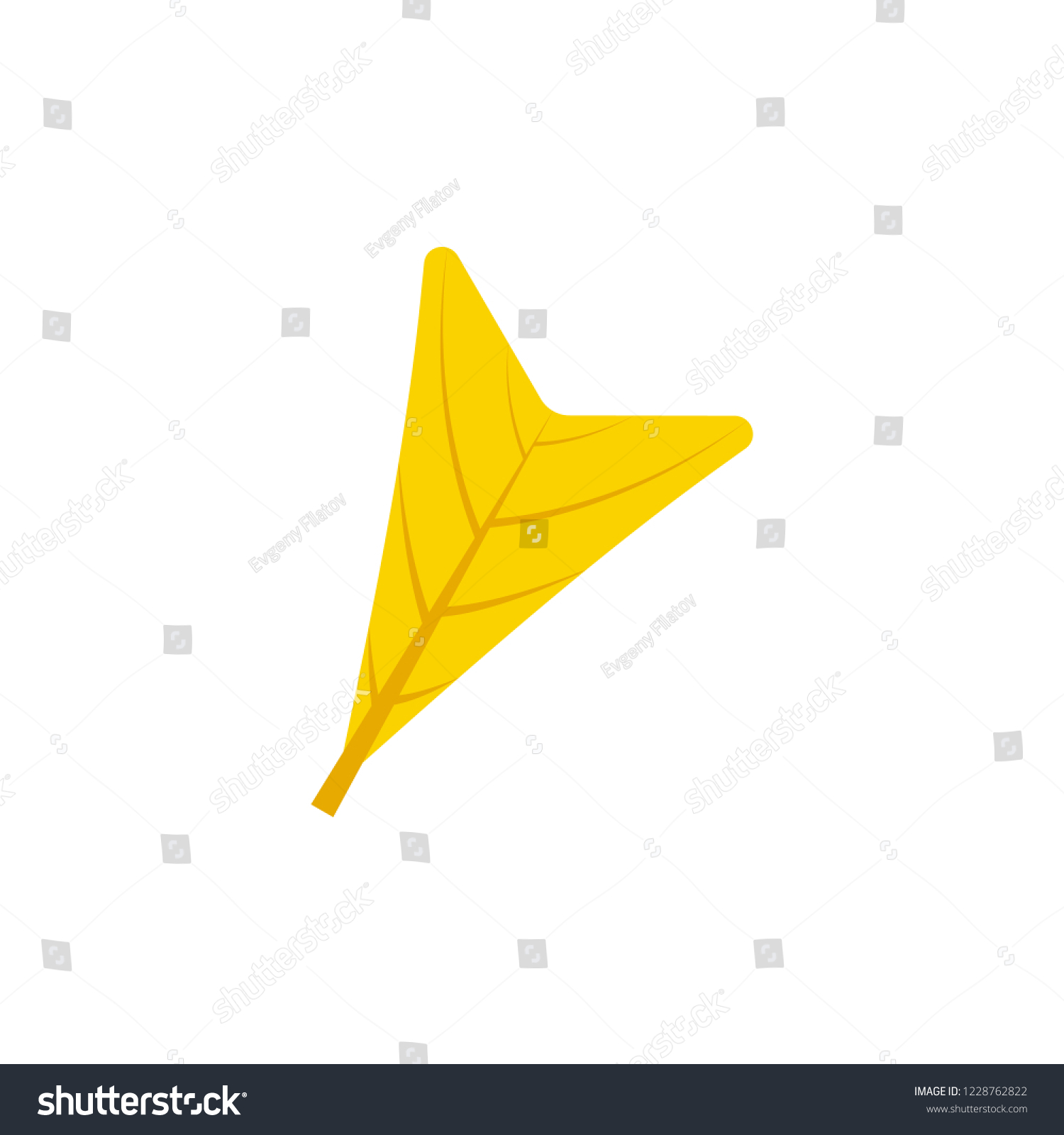 Cuneate Leaf Flat Icon On Transparent Stock Vector (Royalty Free ...
