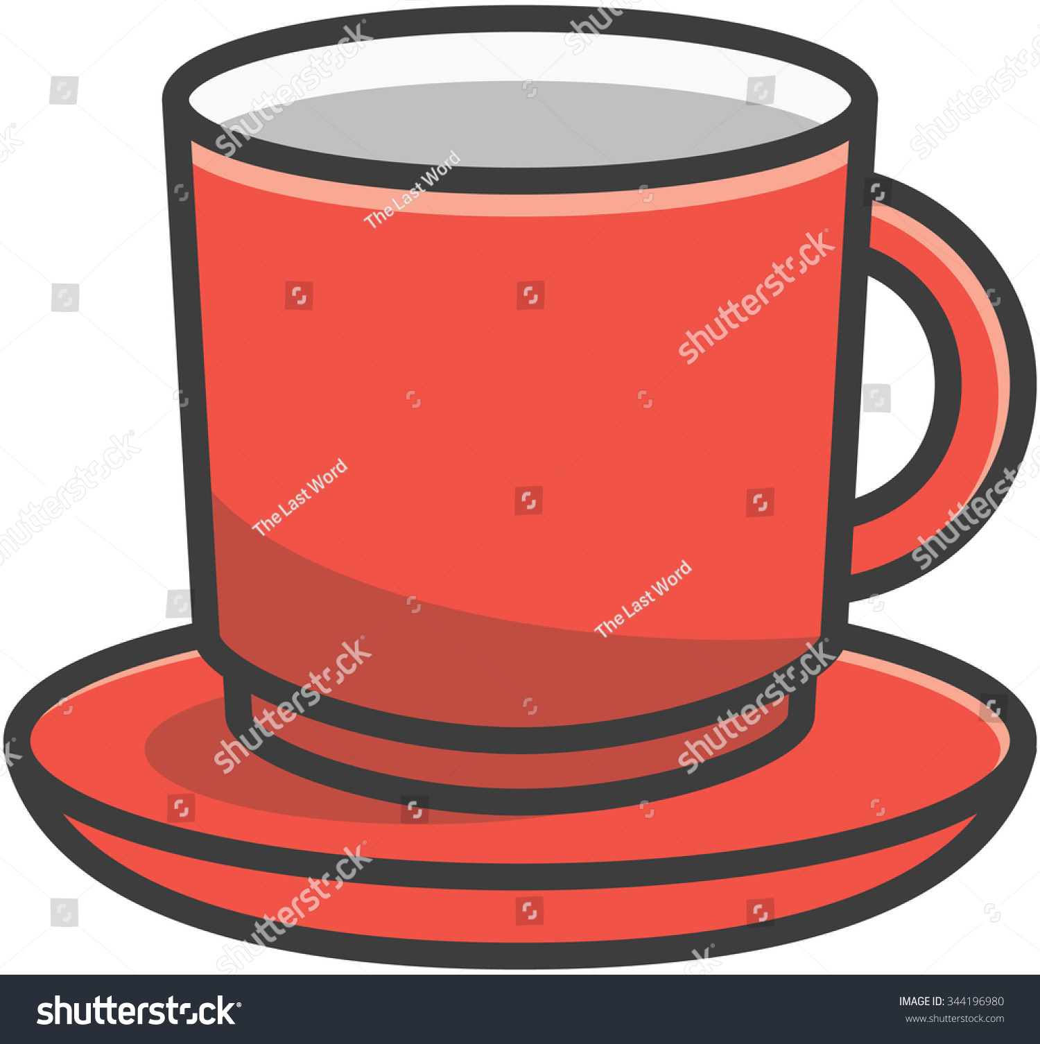 Cup Vector Cartoon Illustration Stock Vector (Royalty Free) 344196980 ...
