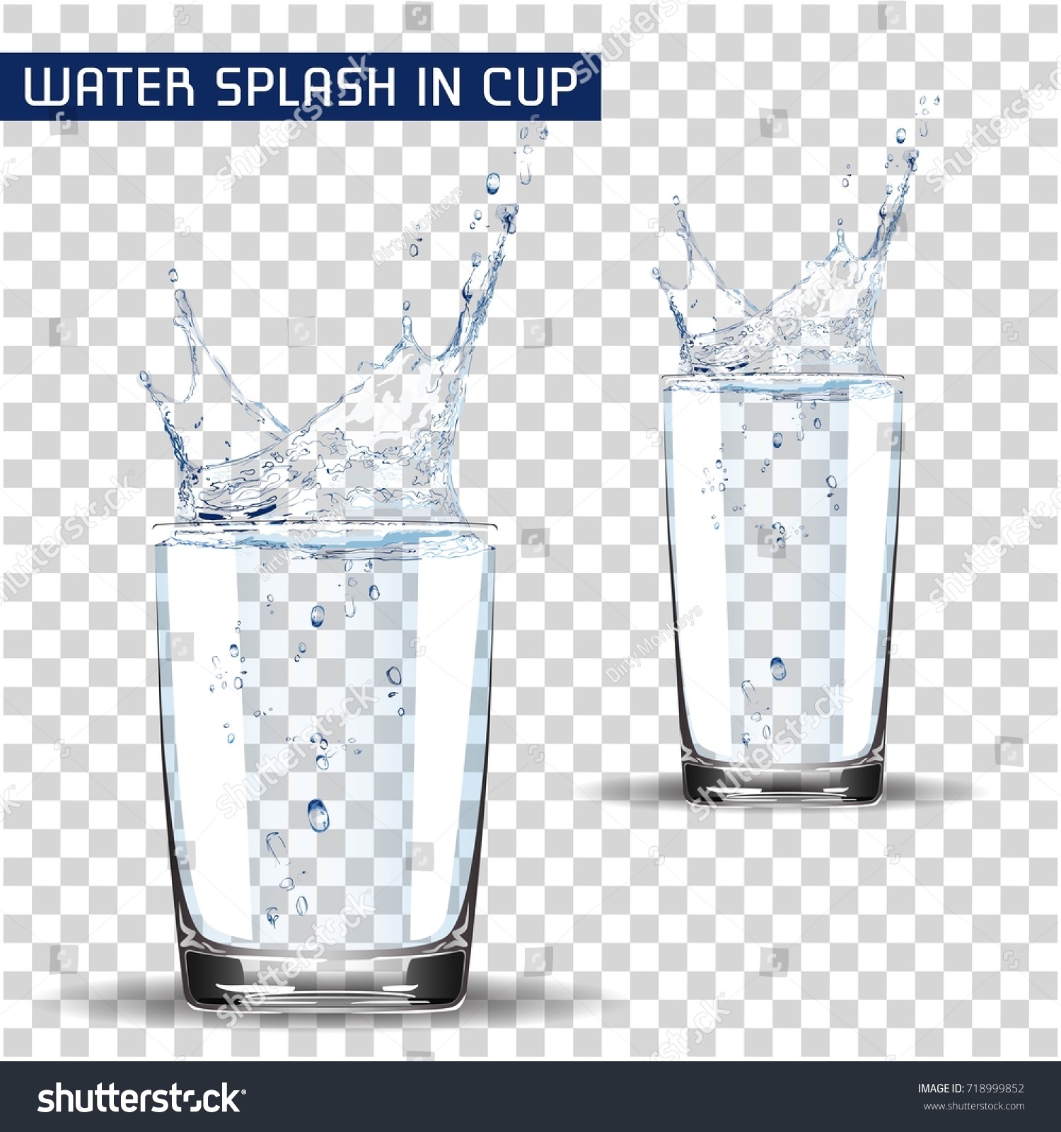 Cup Water Splash Vector Illustration Stock Vector (Royalty Free ...
