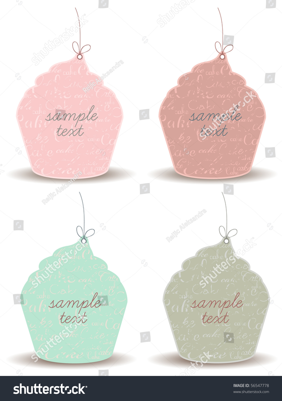 Cupcake Tags Stock Vector (Royalty Free) 56547778
