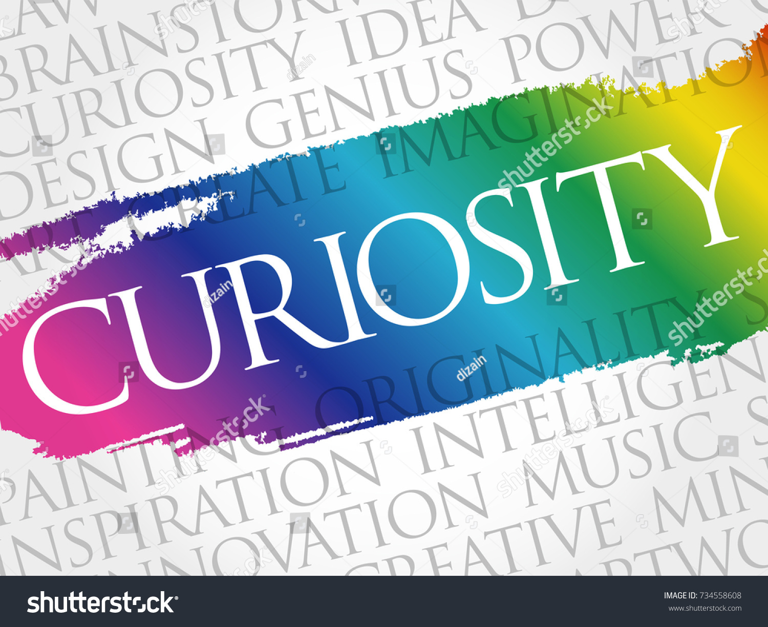 Curiosity Word Cloud Business Concept Presentation: vector de stock ...