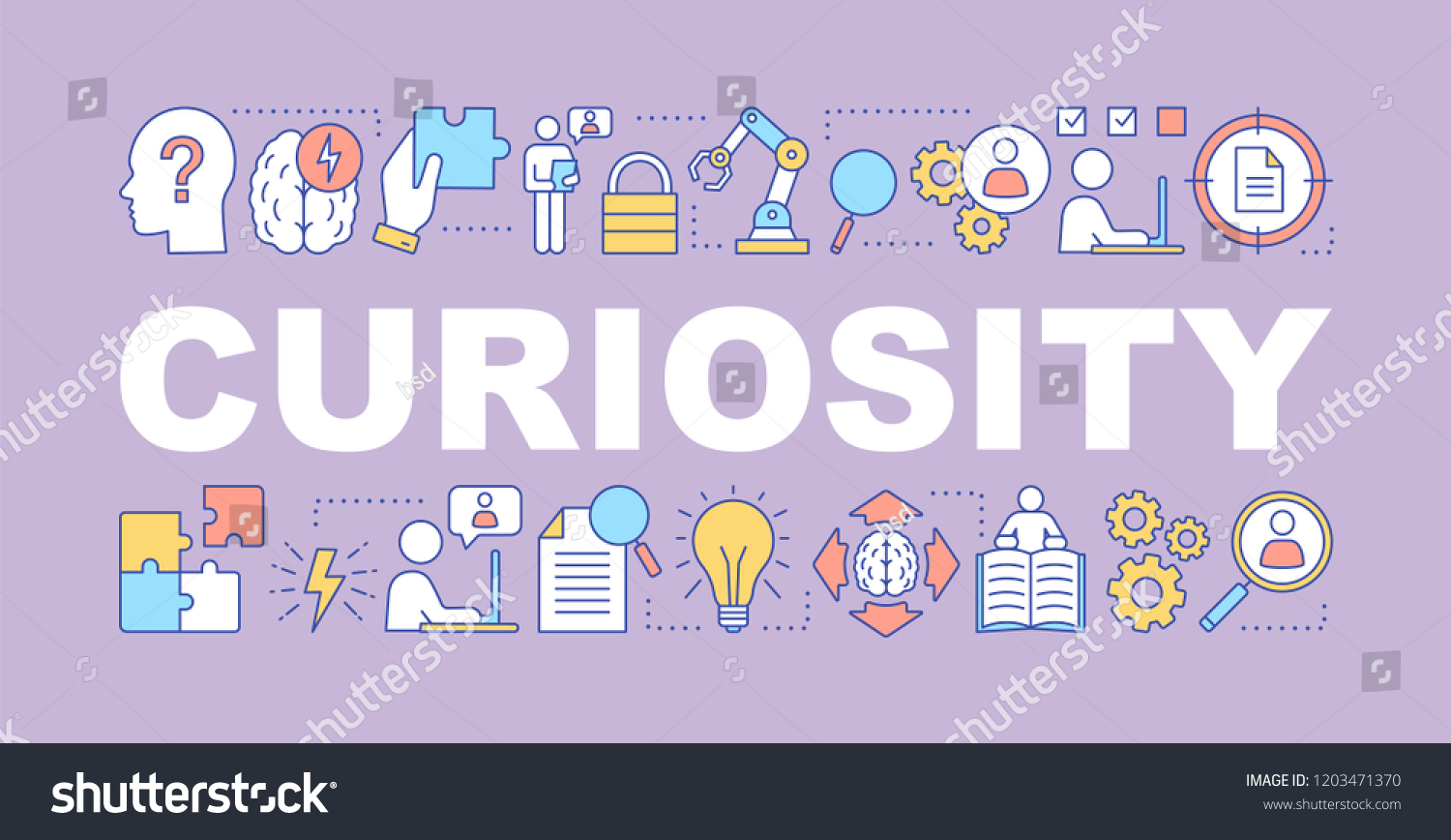 Curiosity Word Concepts Banner Presentation Website Stock Vector ...