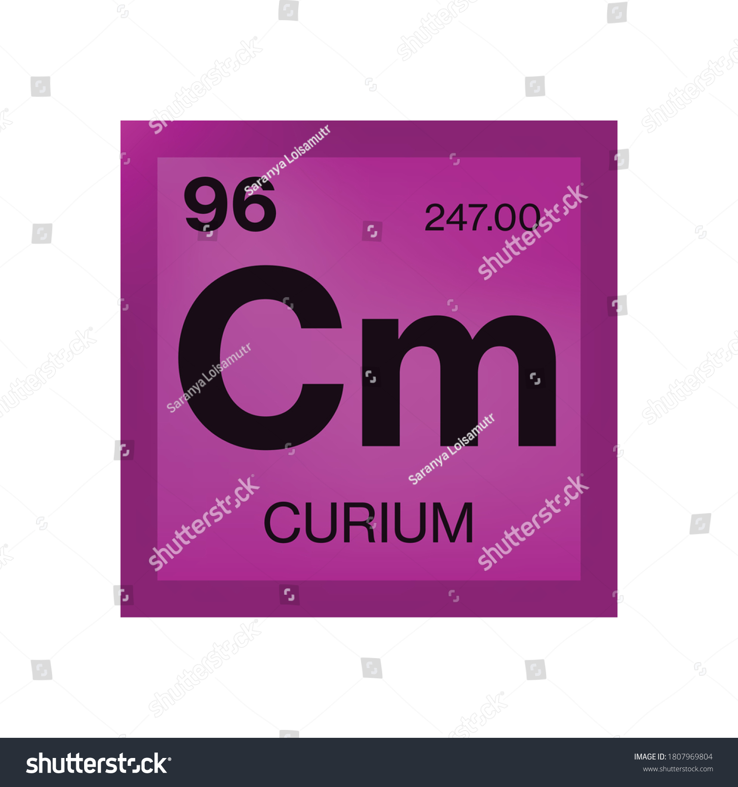 Curium Element Periodic Table Stock Vector (Royalty Free) 1807969804