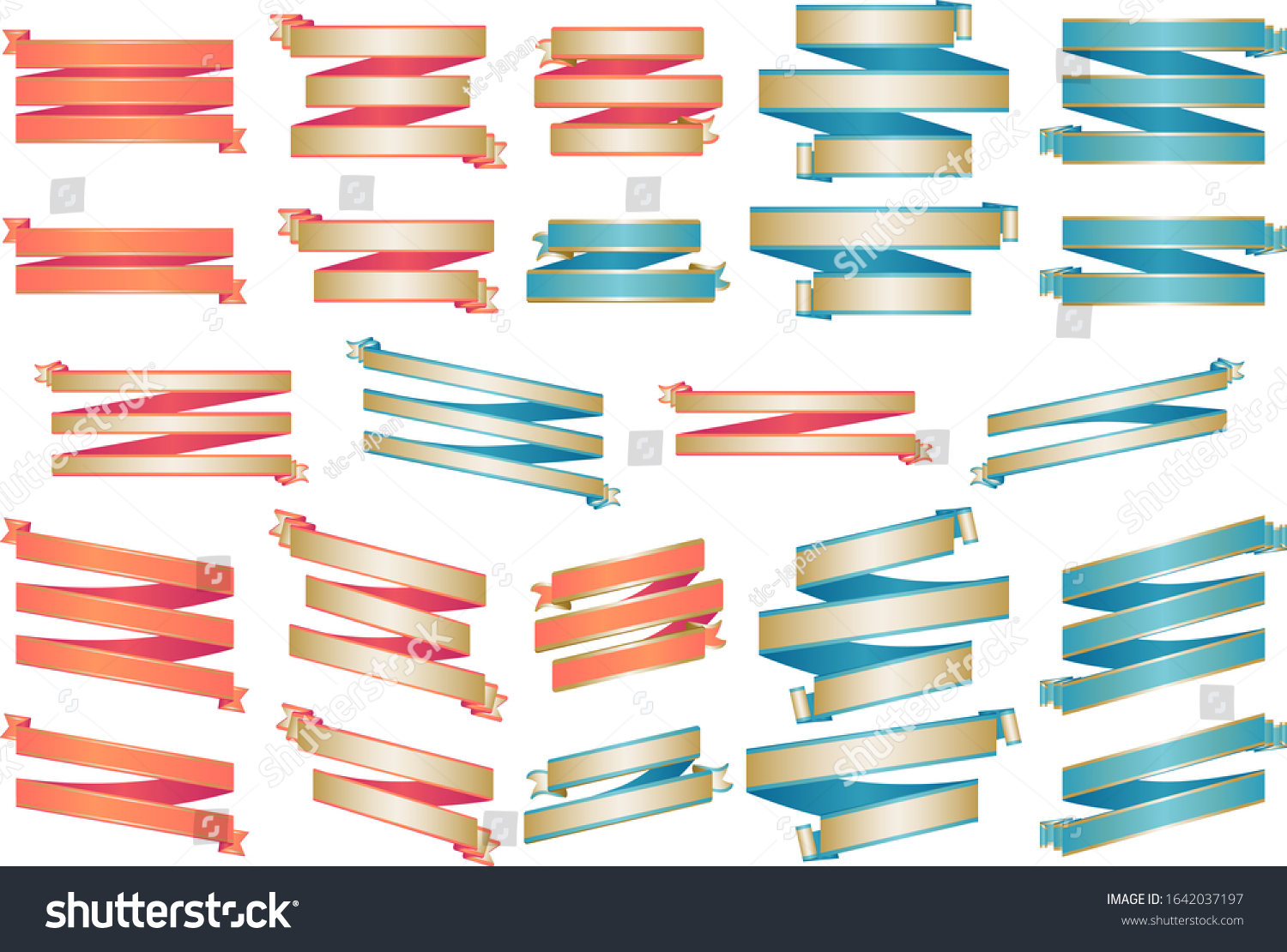Curl Ribbon Set Formal Vector Stock Vector (Royalty Free) 1642037197 ...