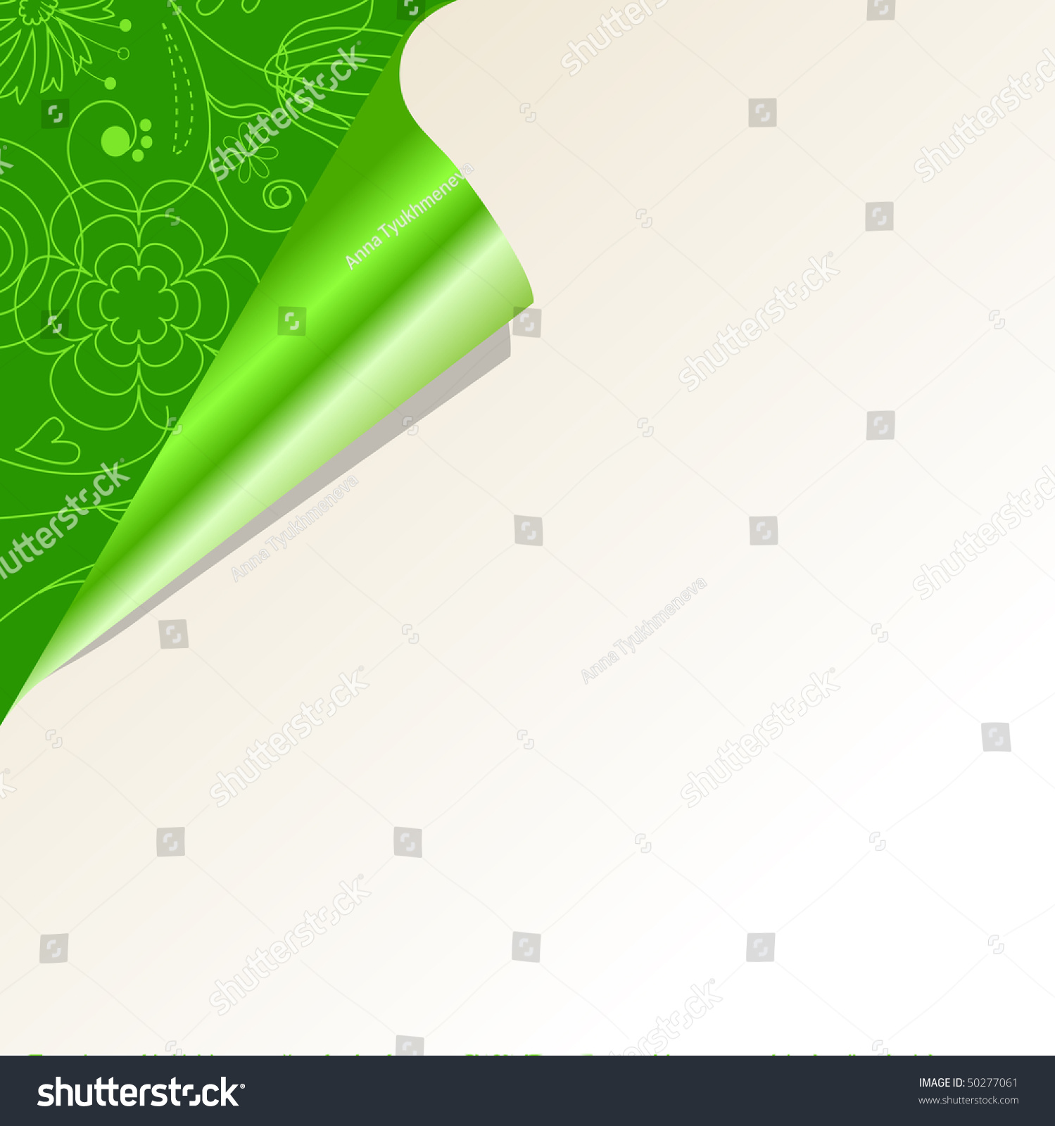 Curled Green Corner Stock Vector (Royalty Free) 50277061 | Shutterstock