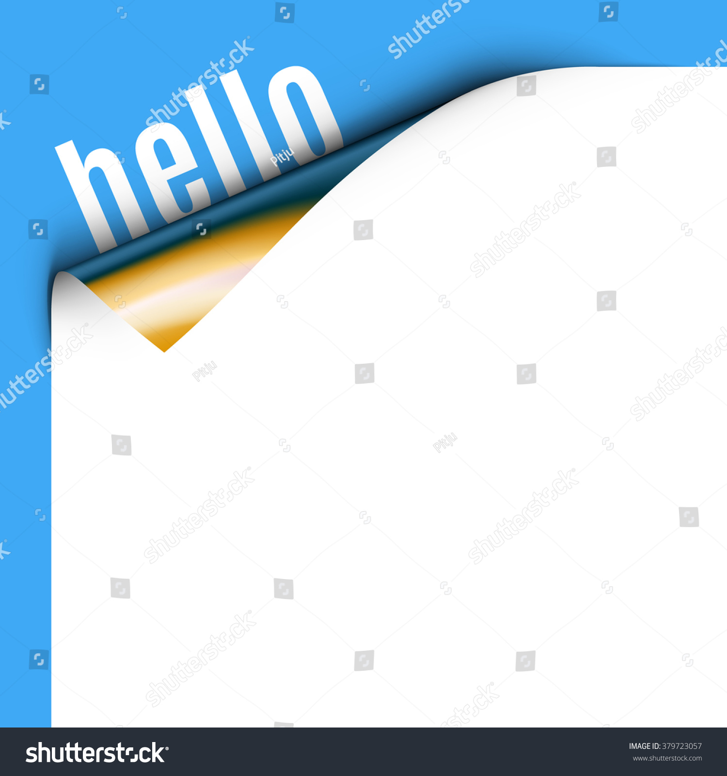 Curled White Paper Corner Stock Vector (Royalty Free) 379723057 ...