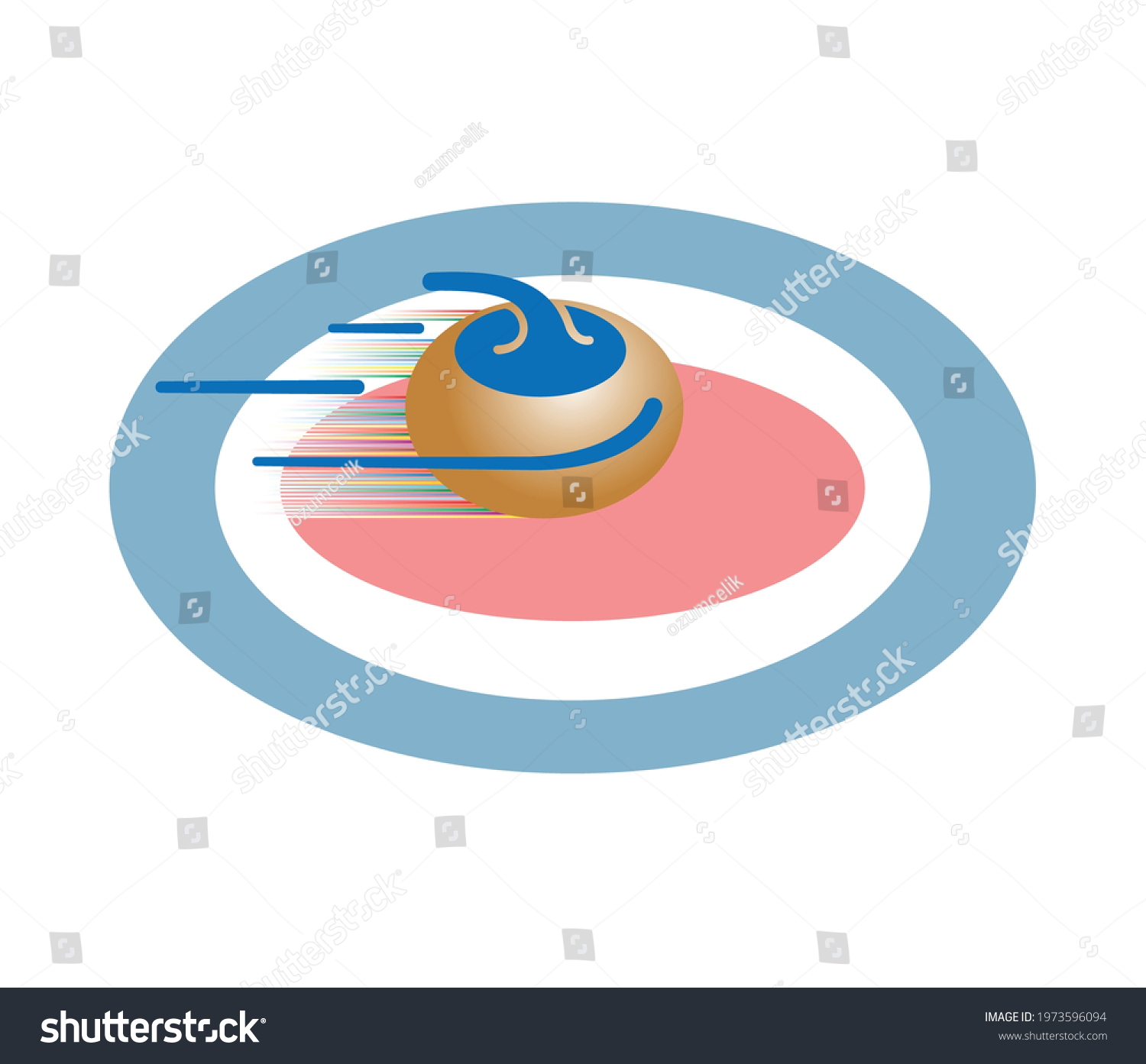 Curling Stone Sliding Vector Art Stock Vector (Royalty Free) 1973596094 ...