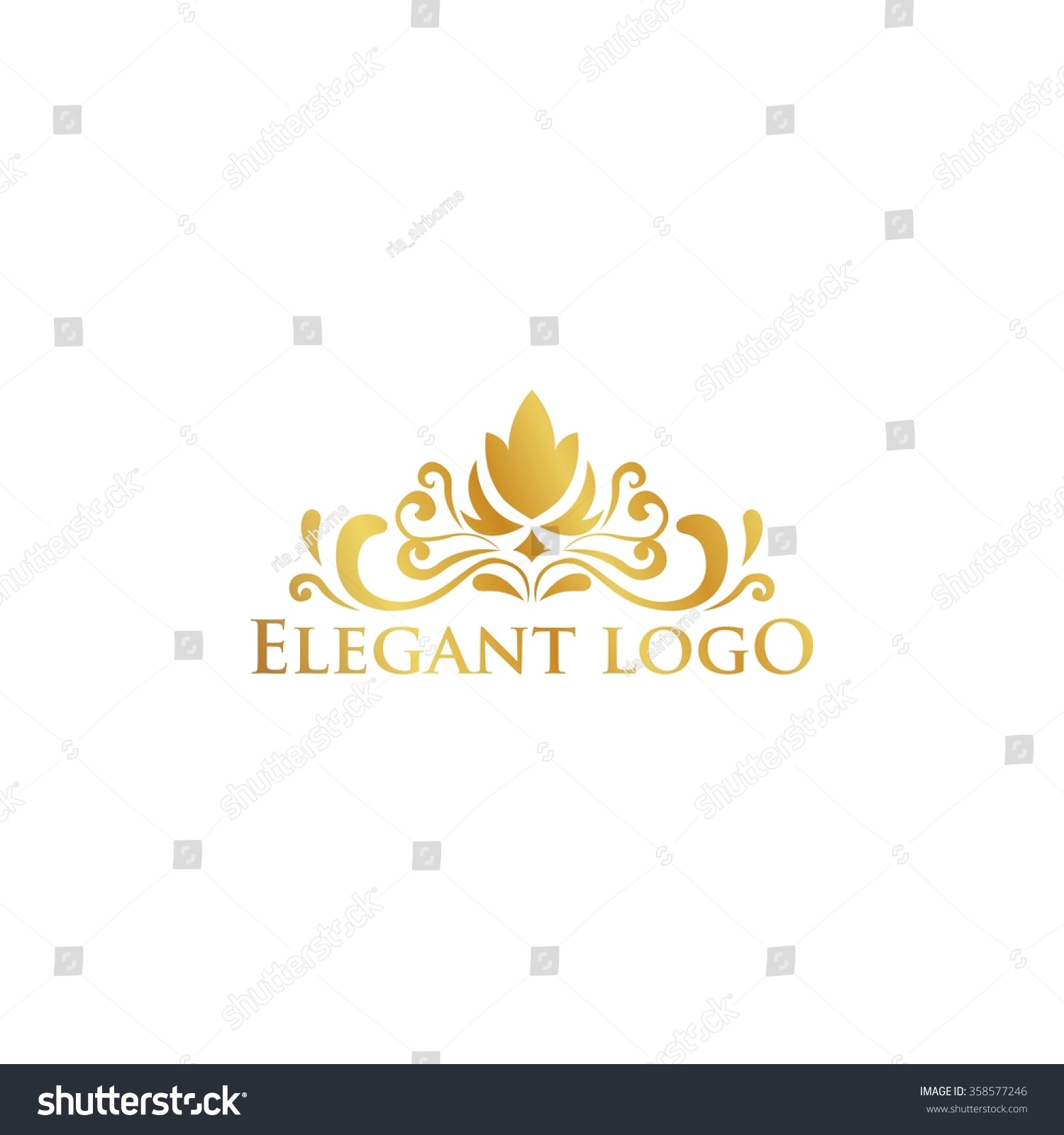Curly Logo Template Stock Vector (Royalty Free) 358577246