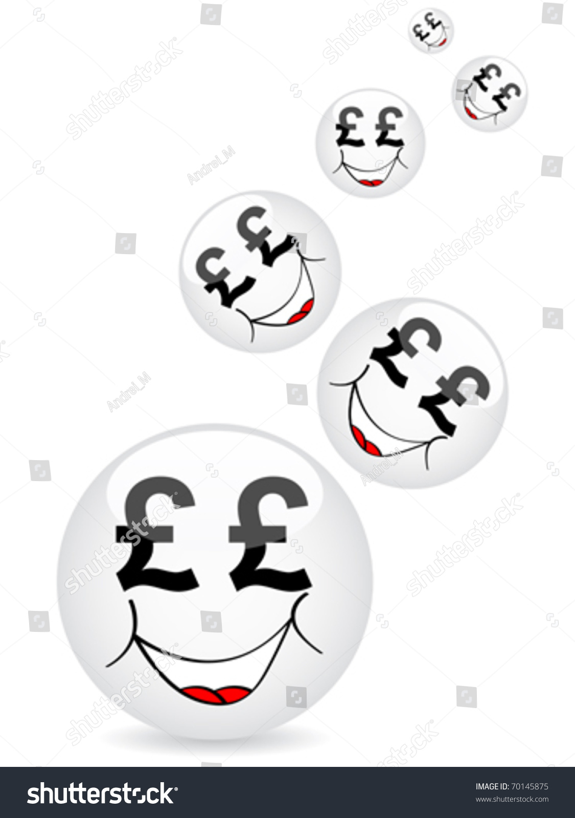 Currency Cartoon Faces Stock Vector (Royalty Free) 70145875
