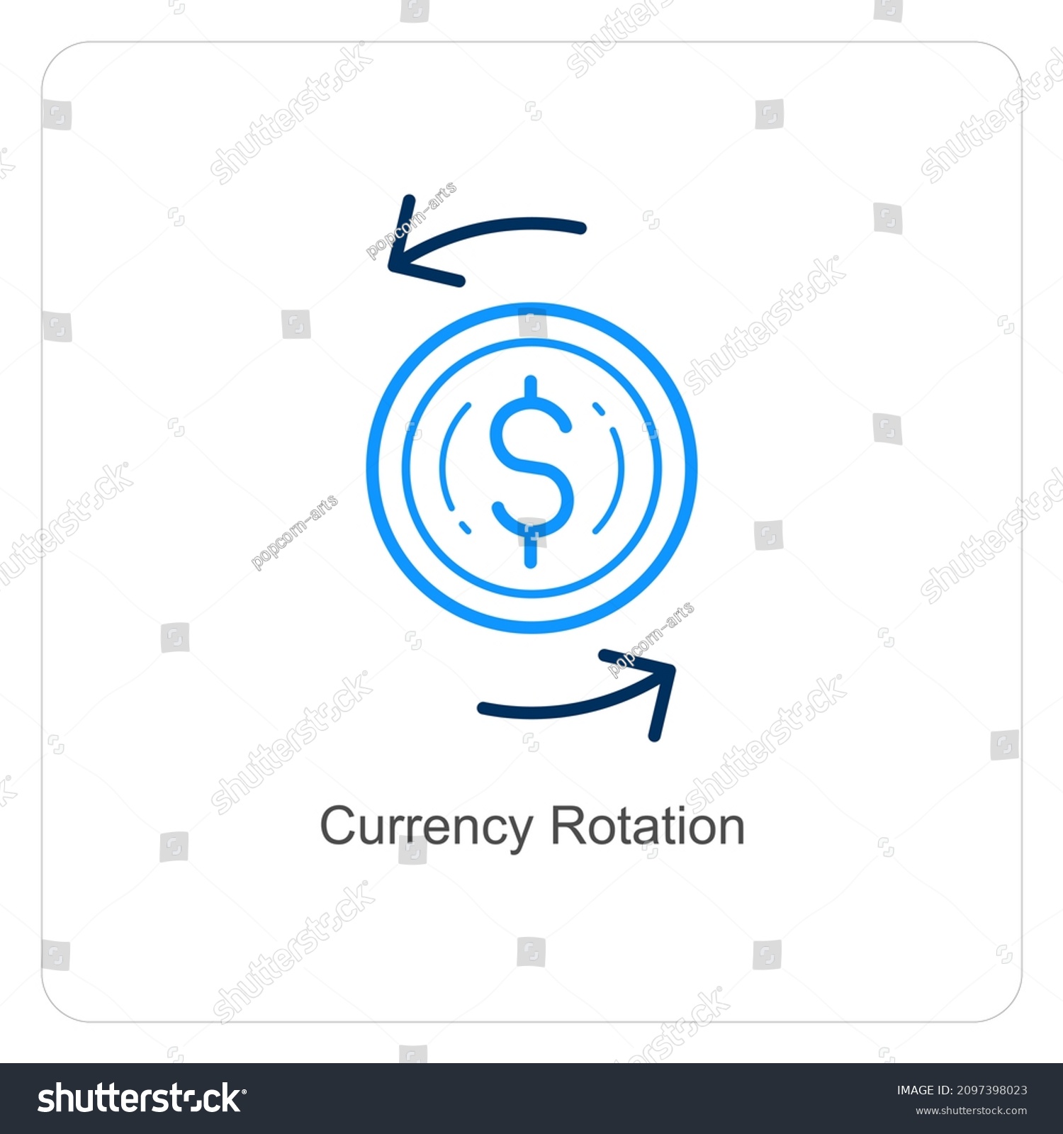 Currency Rotation Circulation Icon Concept Stock Vector (Royalty Free ...