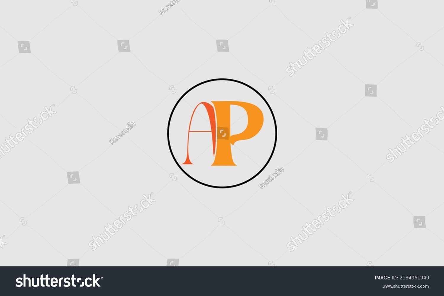 Cursive Letter Ap Creative Icon Design Stock Vector (Royalty Free ...
