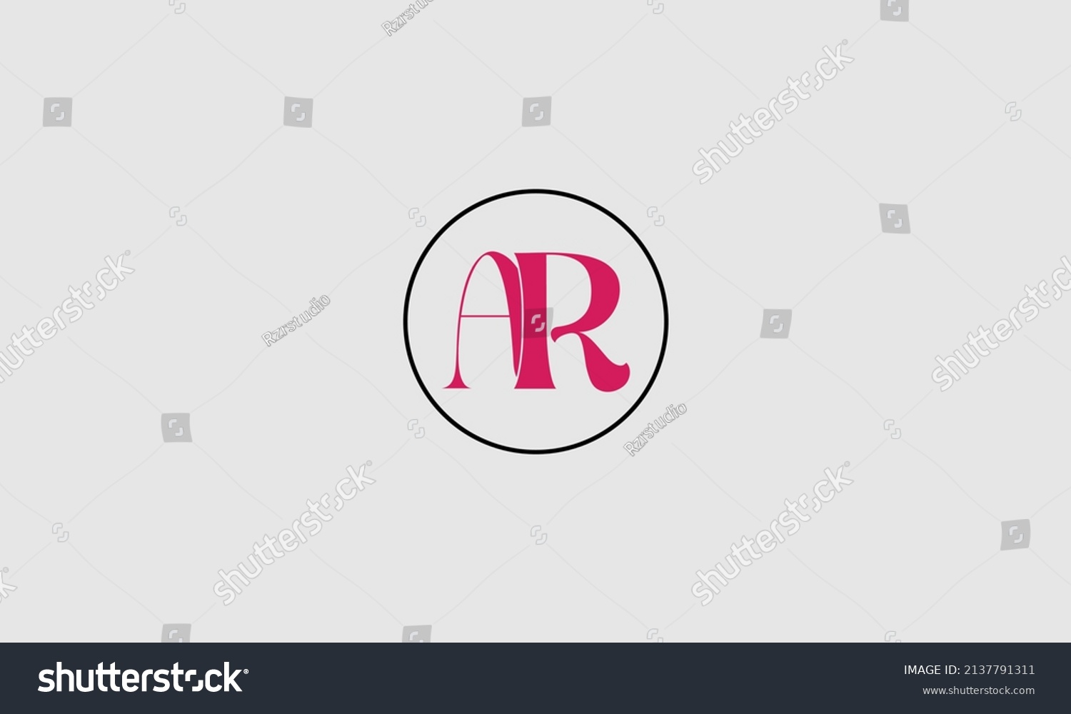 Cursive Letter Ar Creative Icon Design Stock Vector (Royalty Free ...