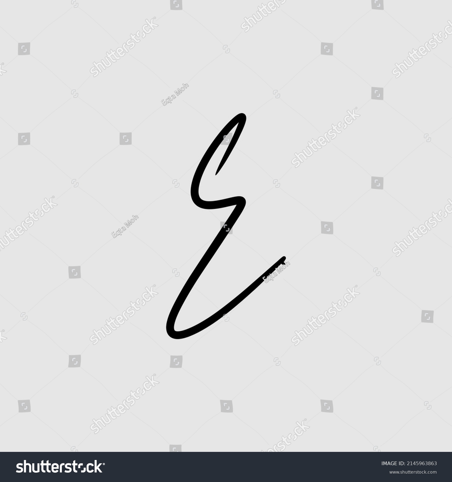 Cursive Letters Initial Signature Logo Handwriting: เวกเตอร์สต็อก (ปลอด ...