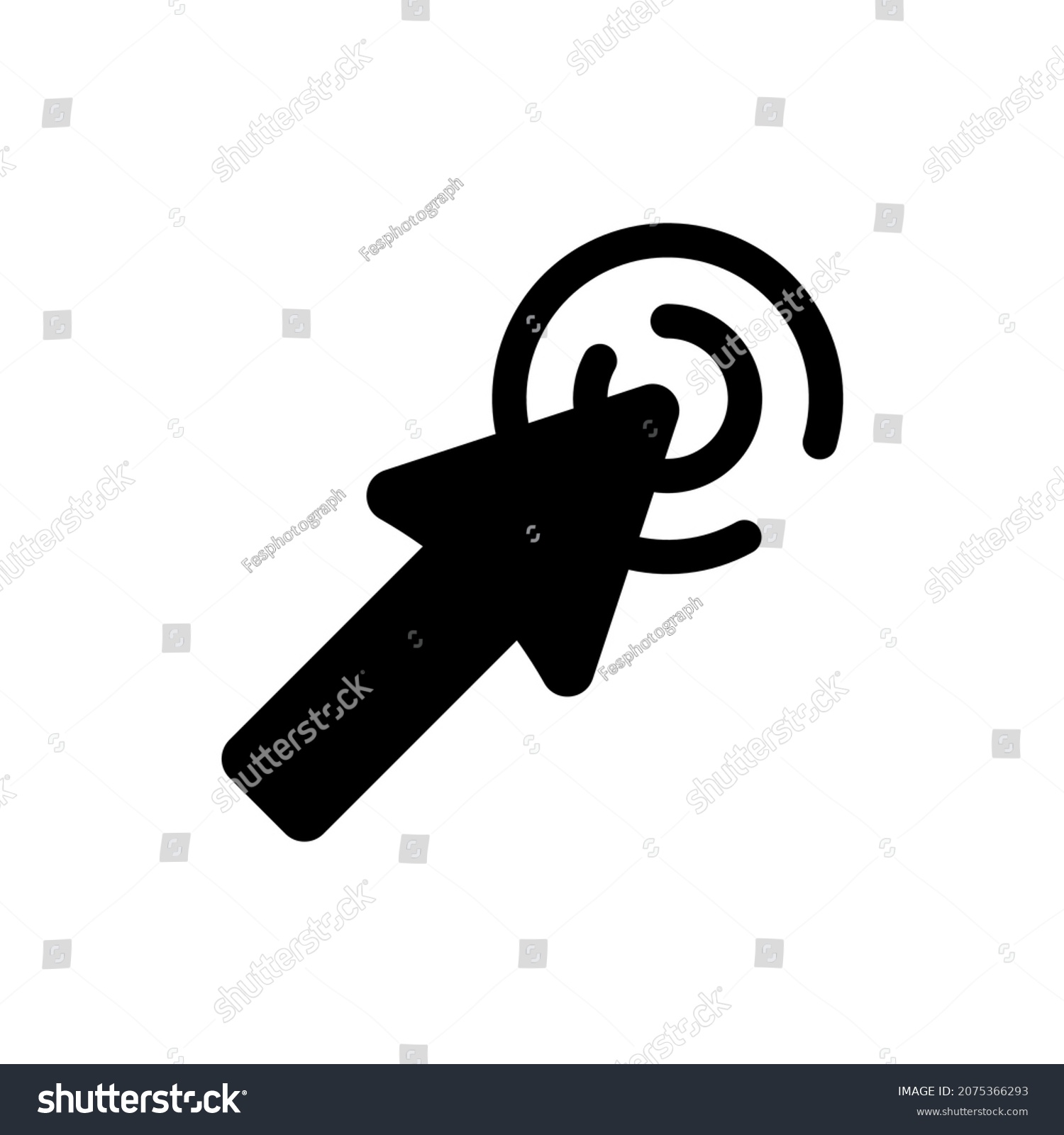 Cursor Click Icon White Background Stock Vector (Royalty Free ...