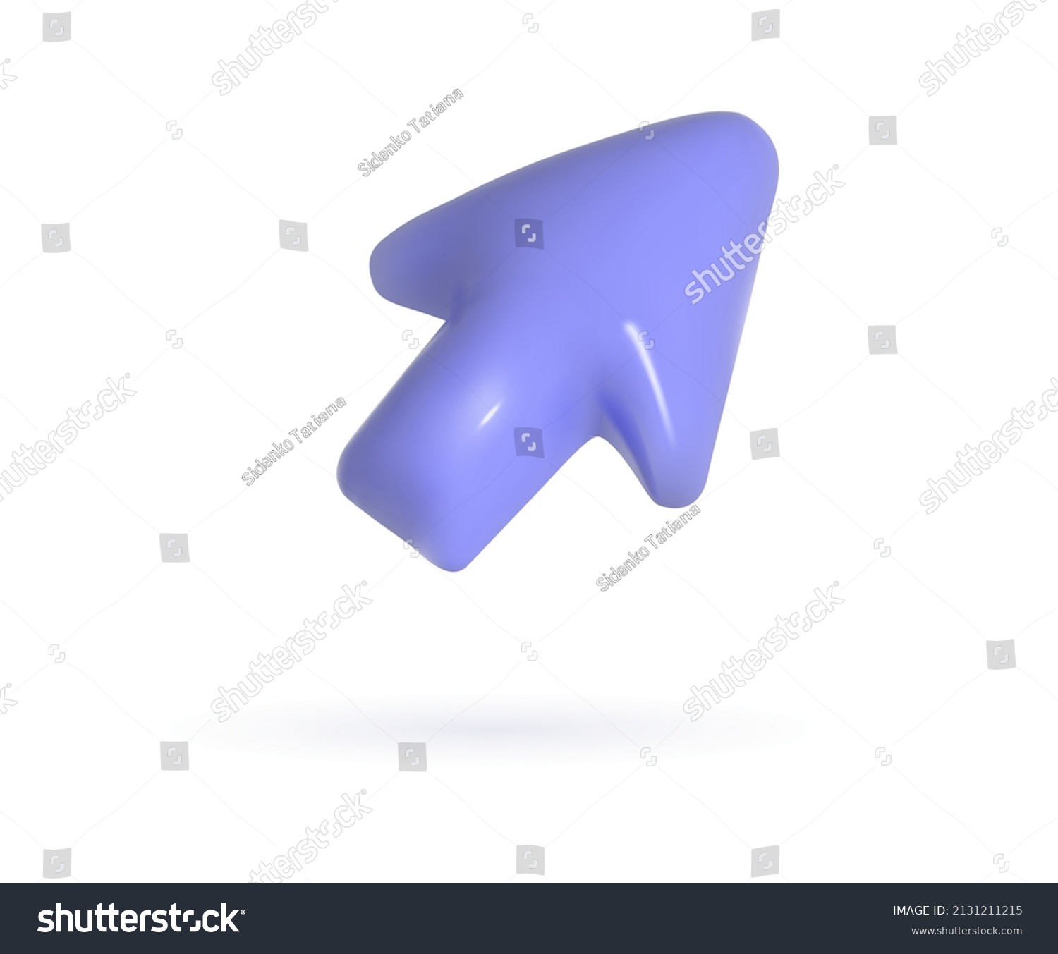 Cursor 3d Simbol Realistic Render Pointer Stock Vector (Royalty Free ...