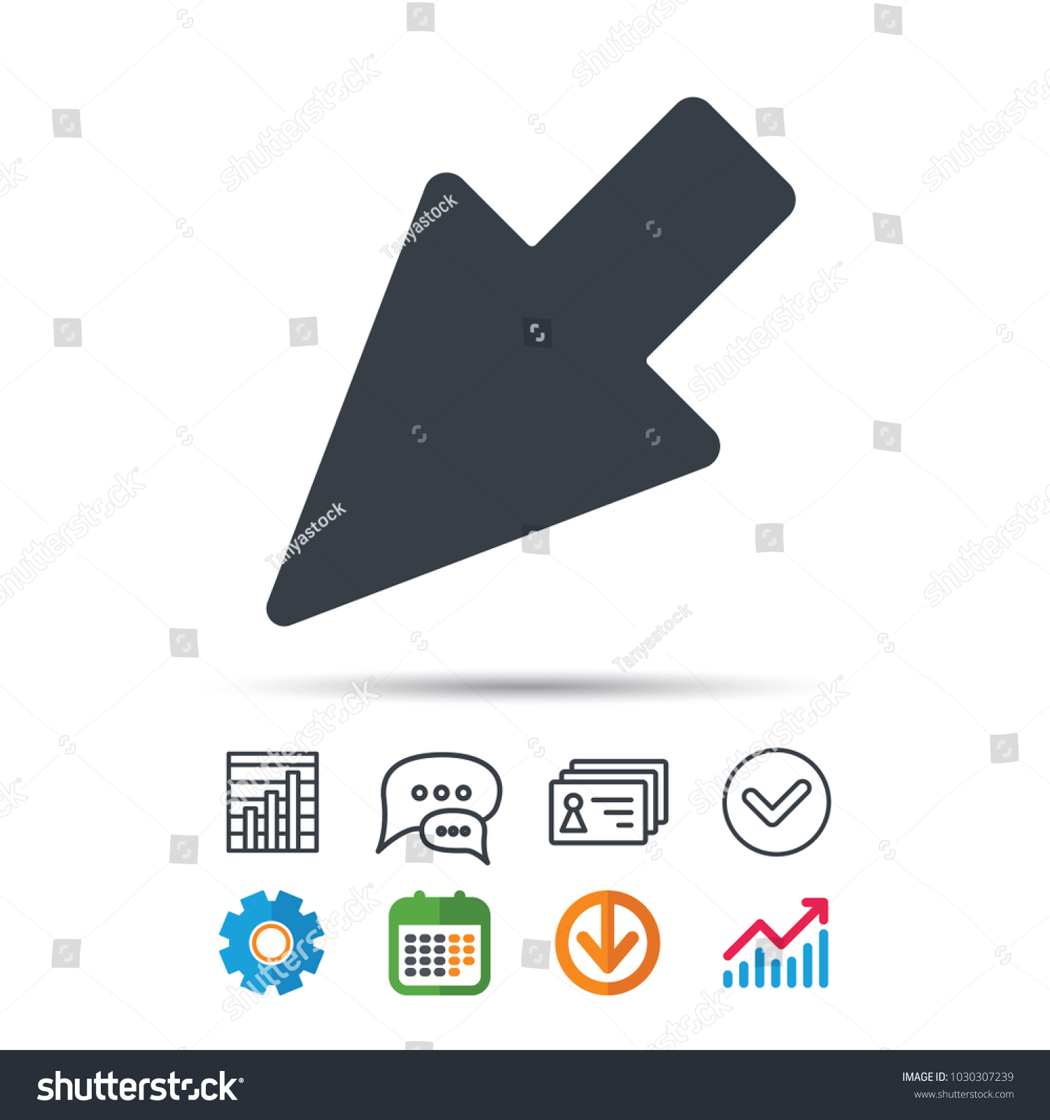 Cursor Icon Computer Position Marker Symbol Stock Vector (Royalty Free ...
