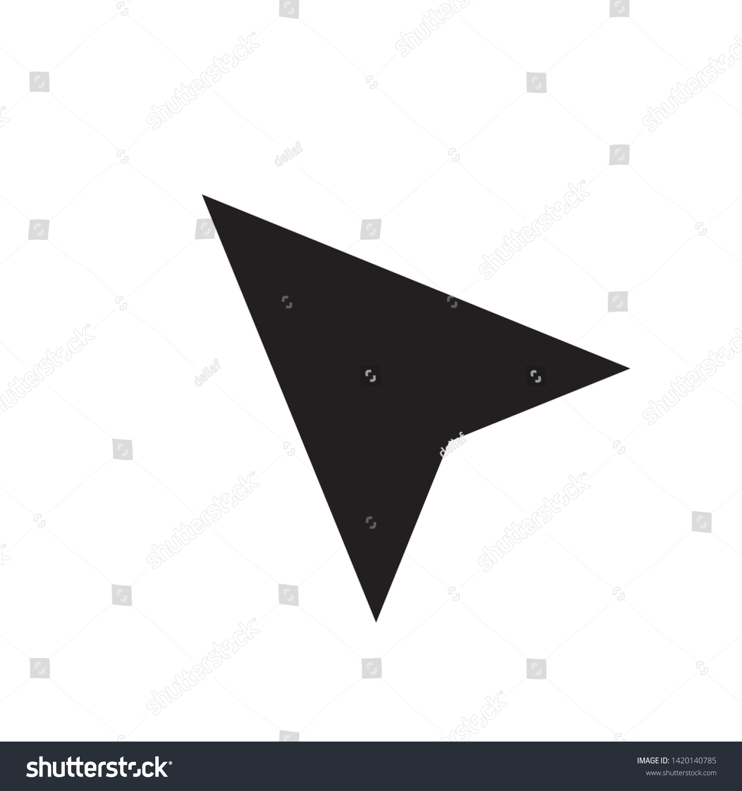 Cursor Icon Symbol Sign Vector Eps Stock Vector (Royalty Free) 1420140785