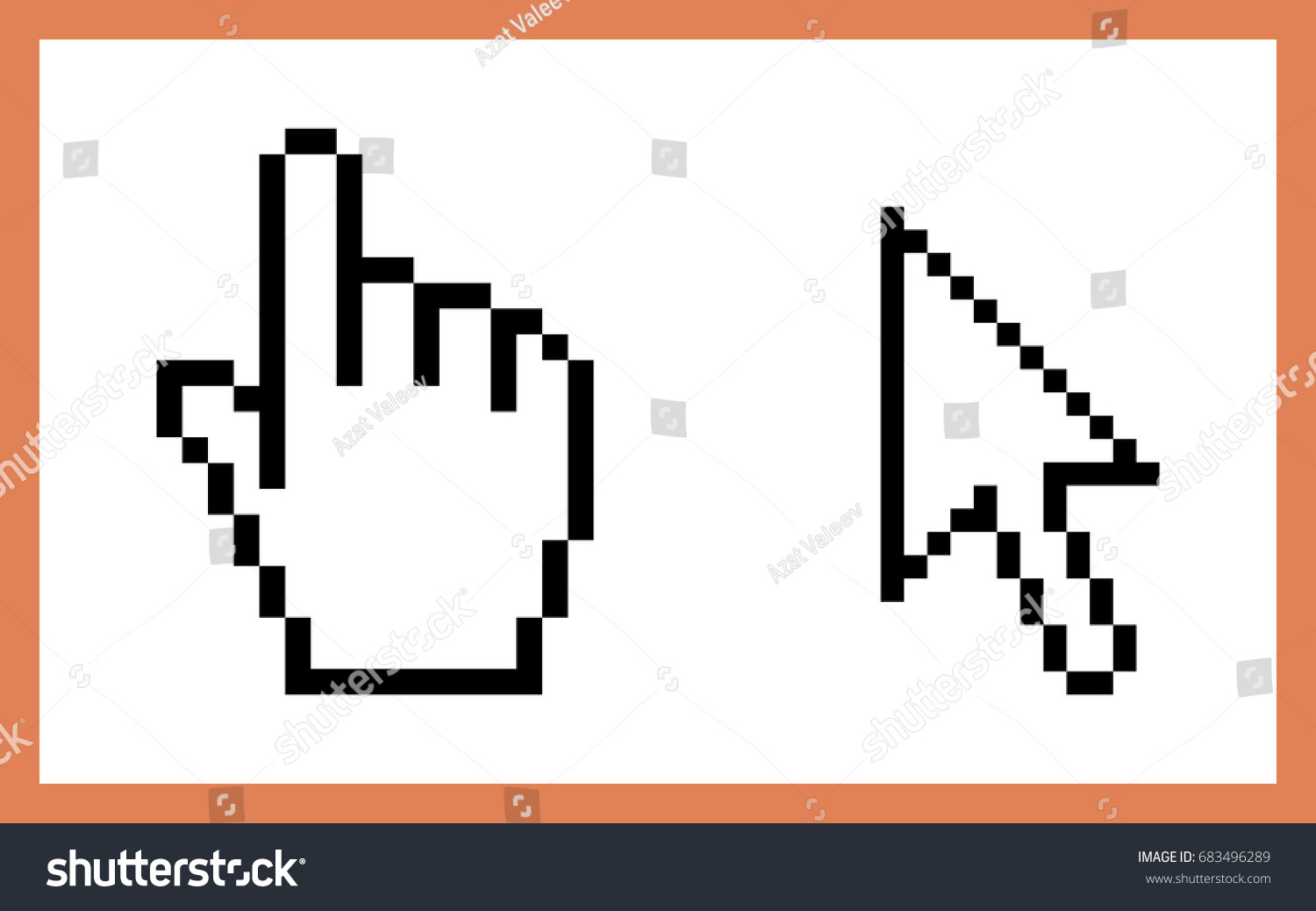 Vektor Stok Ikon kursor tangan panah ilustrasi vektor (Tanpa Royalti ...