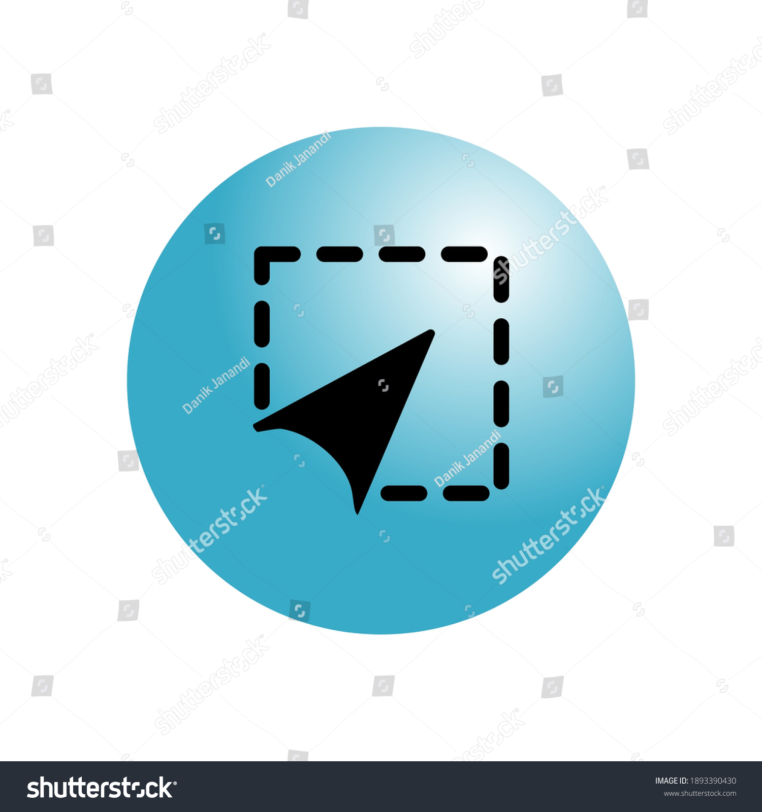 Cursor Border Icon Web App Stock Vector (Royalty Free) 1893390430 ...