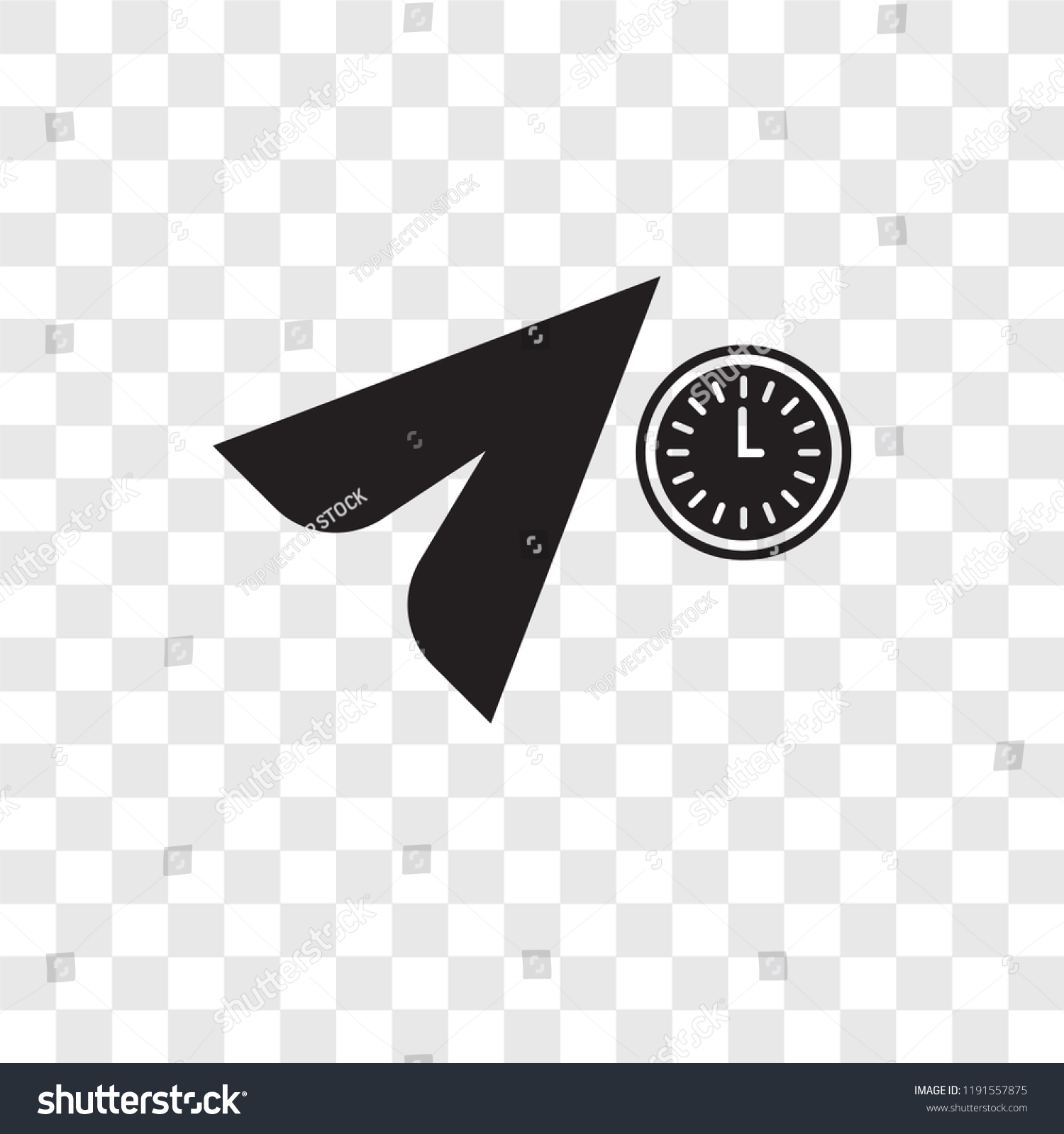 Cursor Vector Icon Isolated On Transparent Stock Vector (Royalty Free ...