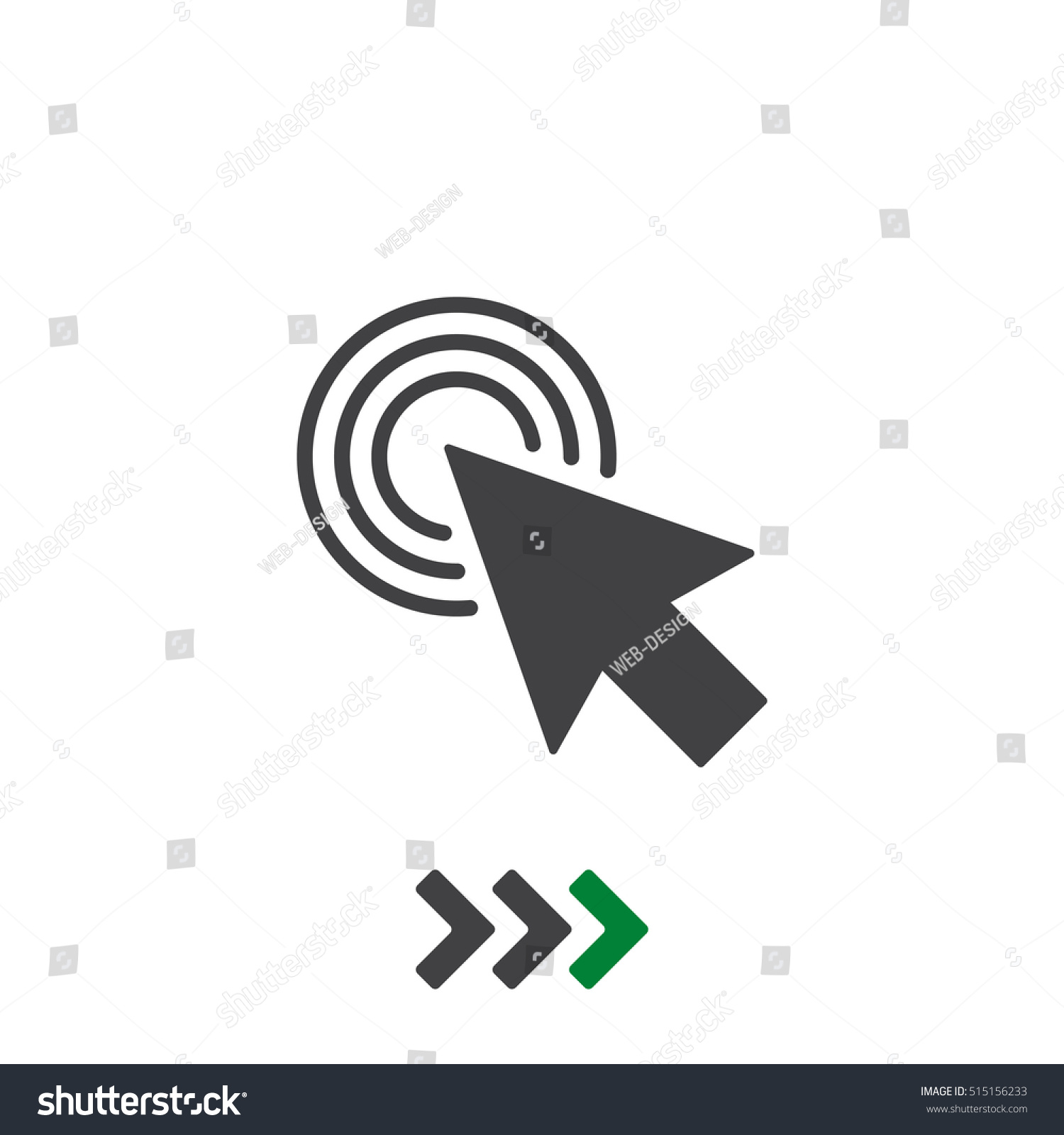 Cursors Icon Vector Flat Design Style Stock Vector (Royalty Free) 515156233