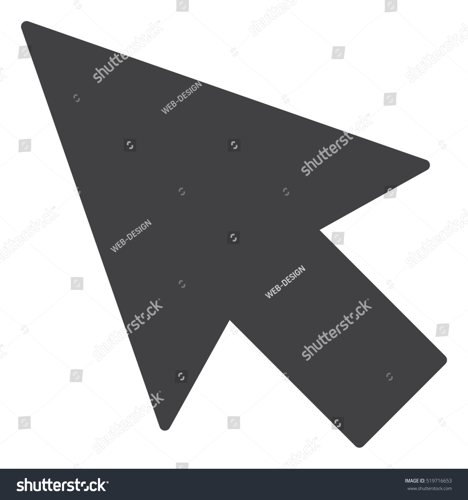 Cursors Icon Vector Flat Design Style Stock Vector (Royalty Free ...