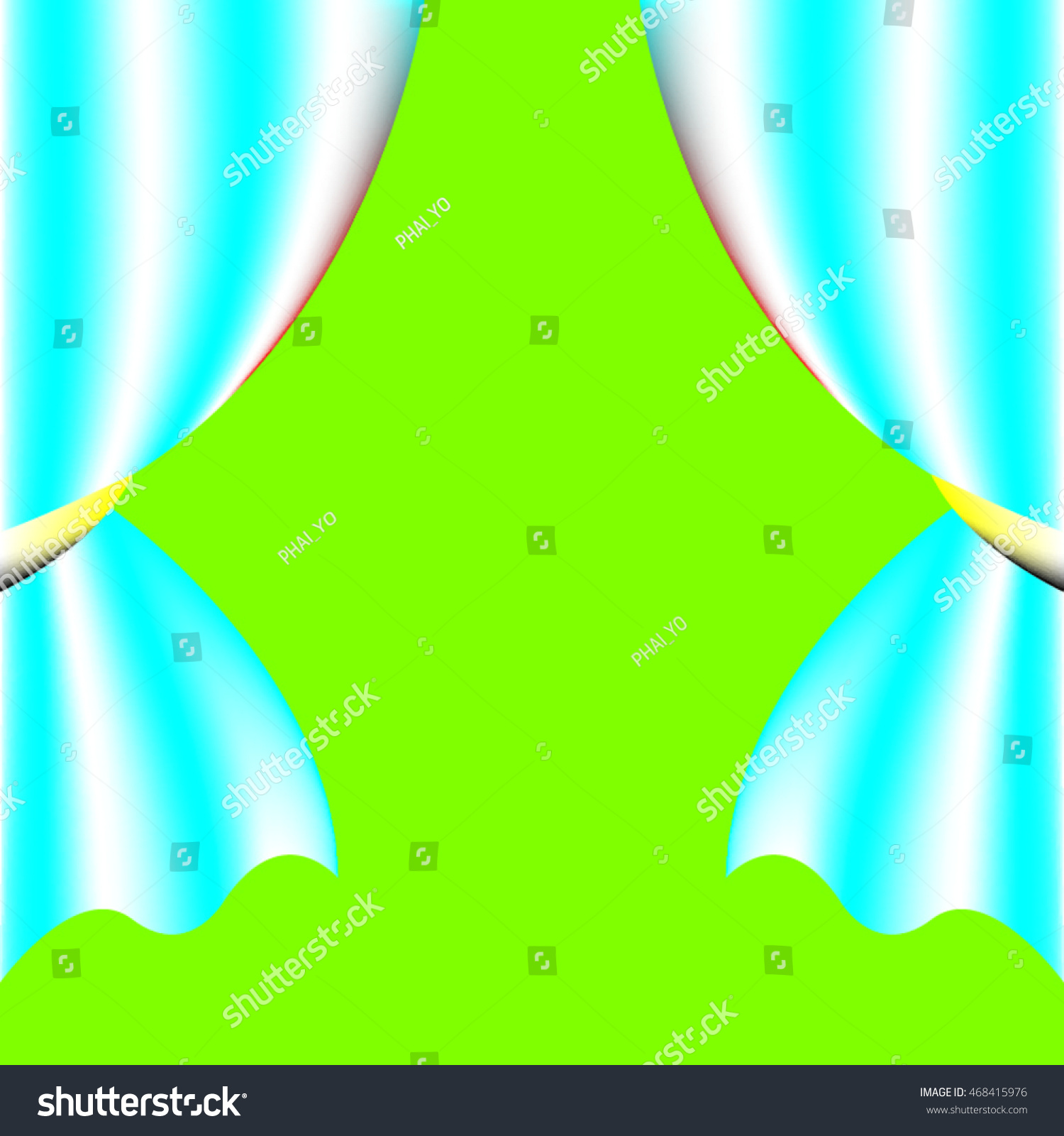 Curtain Green Screen Vector Stock Vector (Royalty Free) 468415976 ...