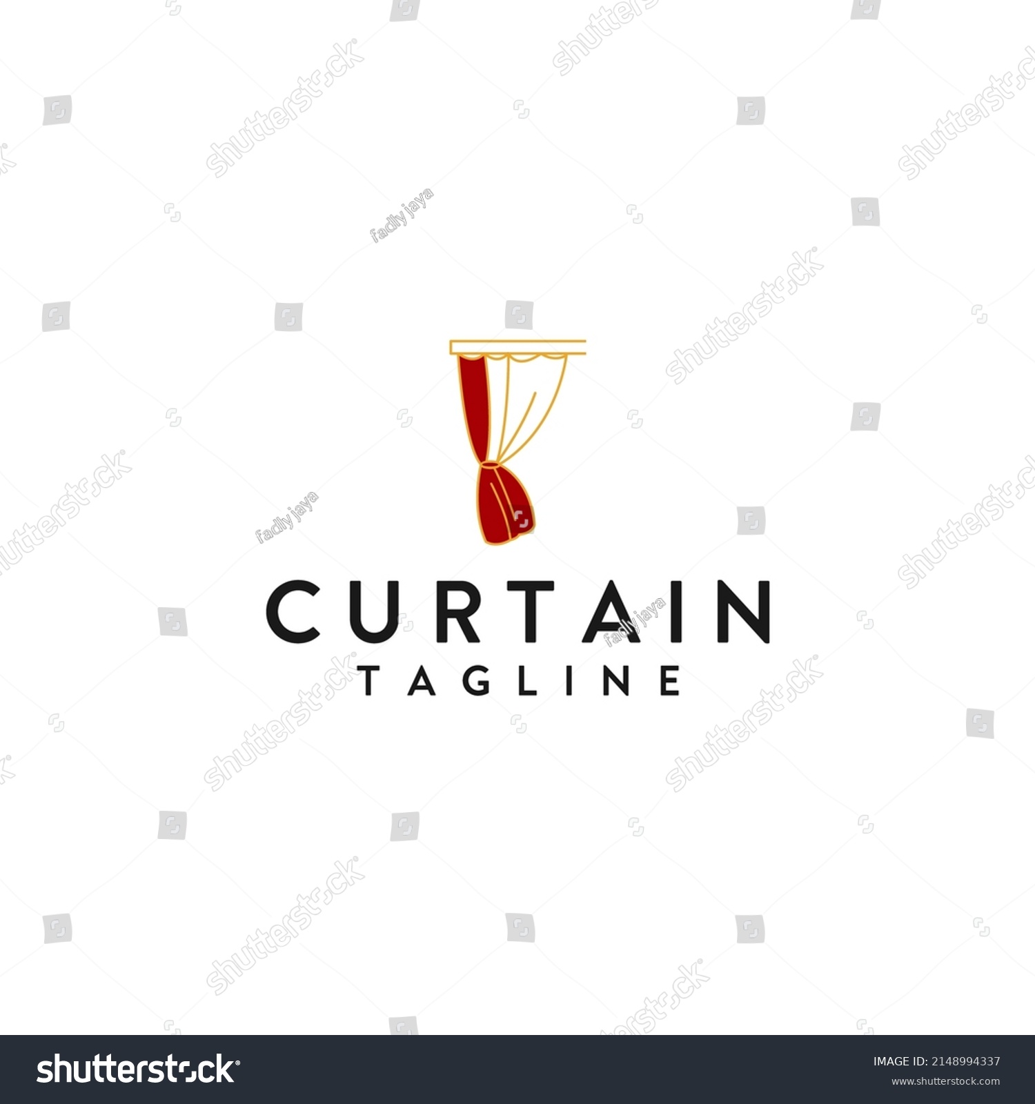 Curtain Logo Icon Design Vector Stock Vector (Royalty Free) 2148994337 ...
