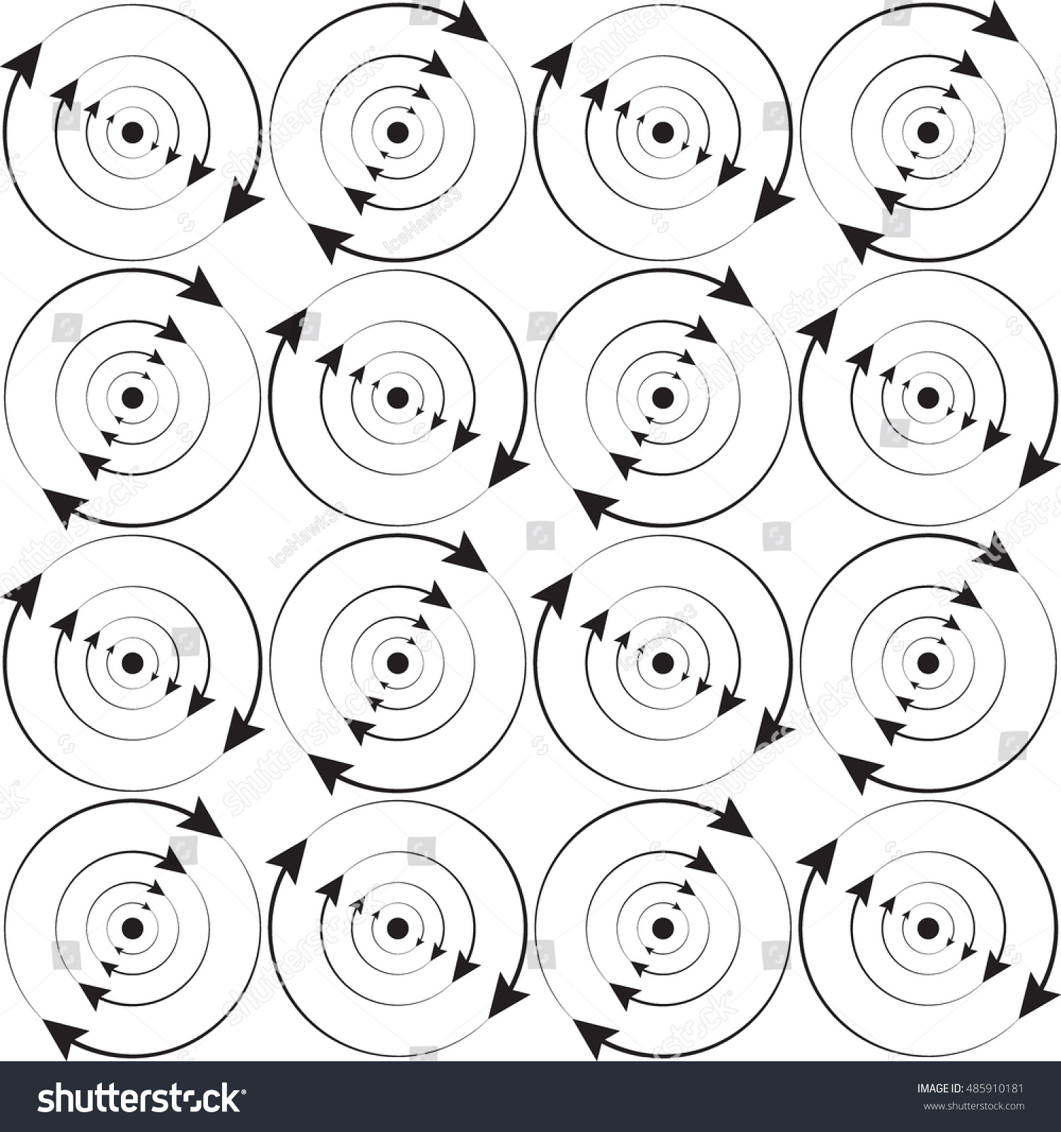 Curve Circle Arrow Seamless Pattern Vector Stock Vector (Royalty Free ...
