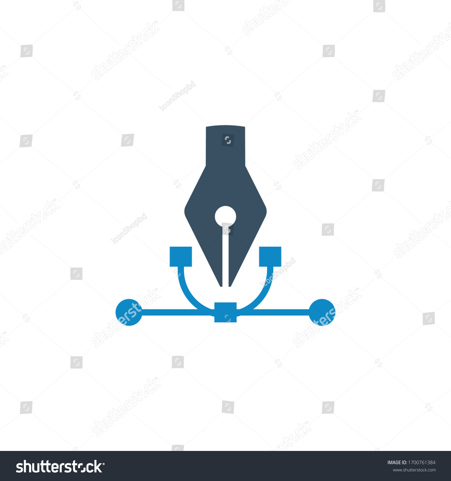 Curve Drawing Icon Vector Illustration Stock Vector (Royalty Free ...