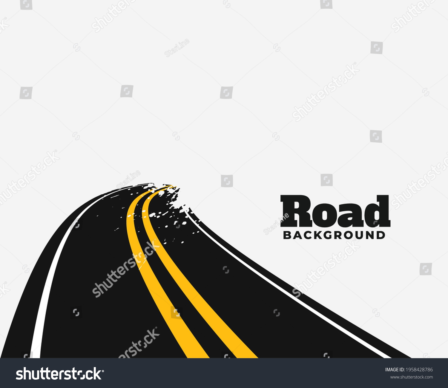 Curve Road Pathway Background Design Stock Vector (Royalty Free) 1958428786
