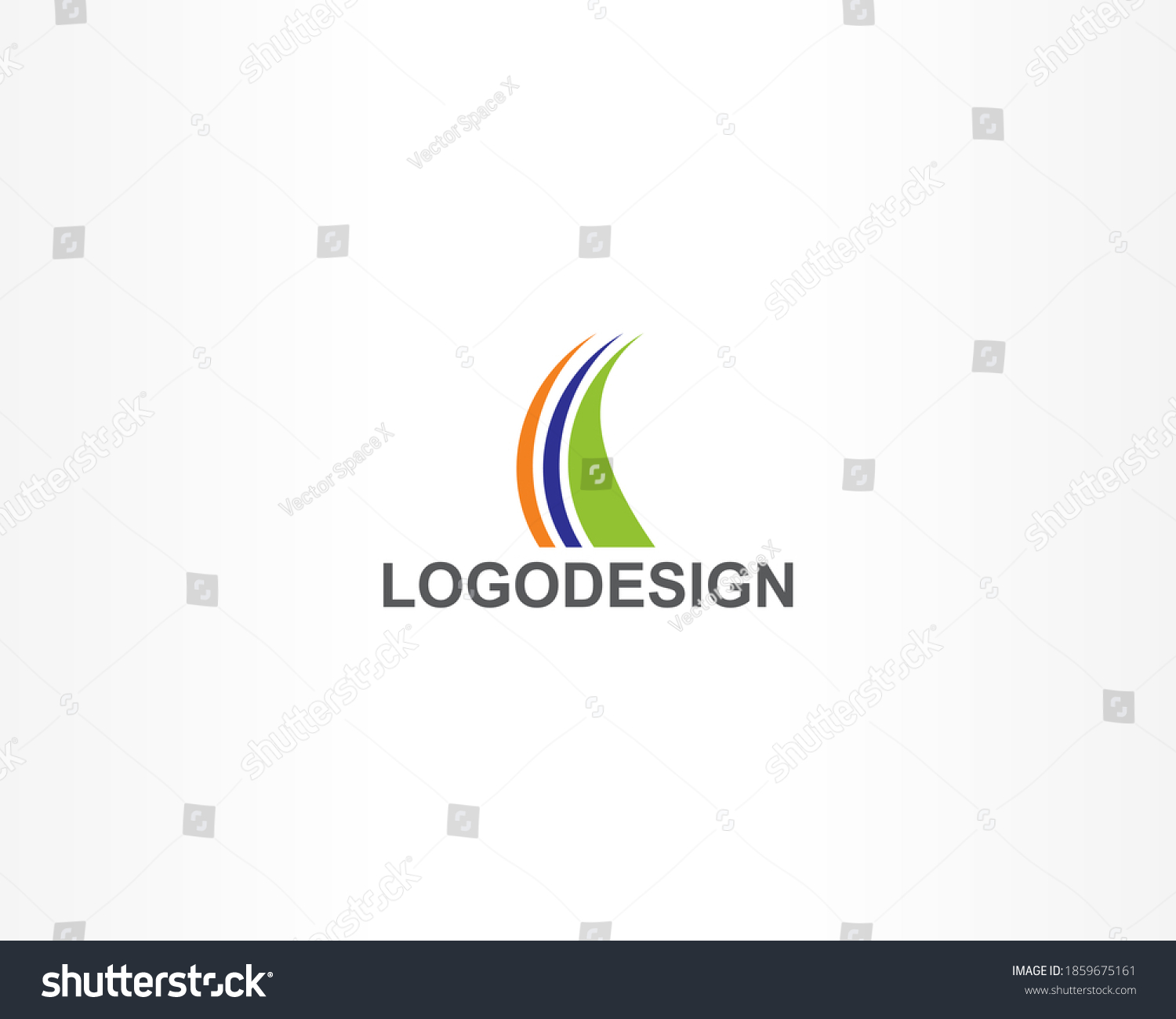 Curve Vector Logo Design Template Stock Vector (Royalty Free ...