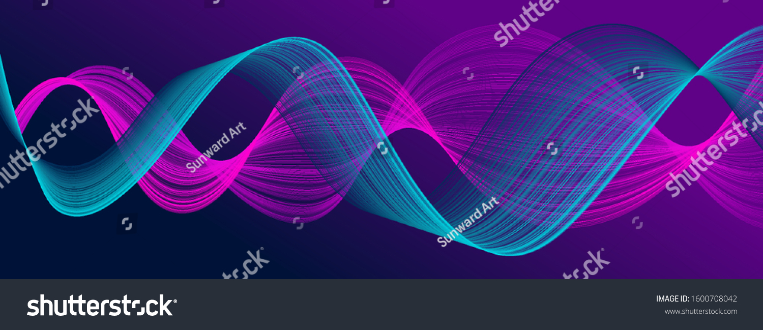 Curve Wavy Lines Science Technology Background Stock Vector (Royalty ... Curve Wavy Lines Science Technology Background Stock Vector (Royalty ...
