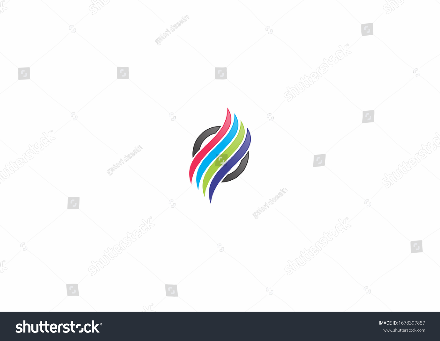 Curve Round Circle Vector Logo Design Stock Vector (Royalty Free ...